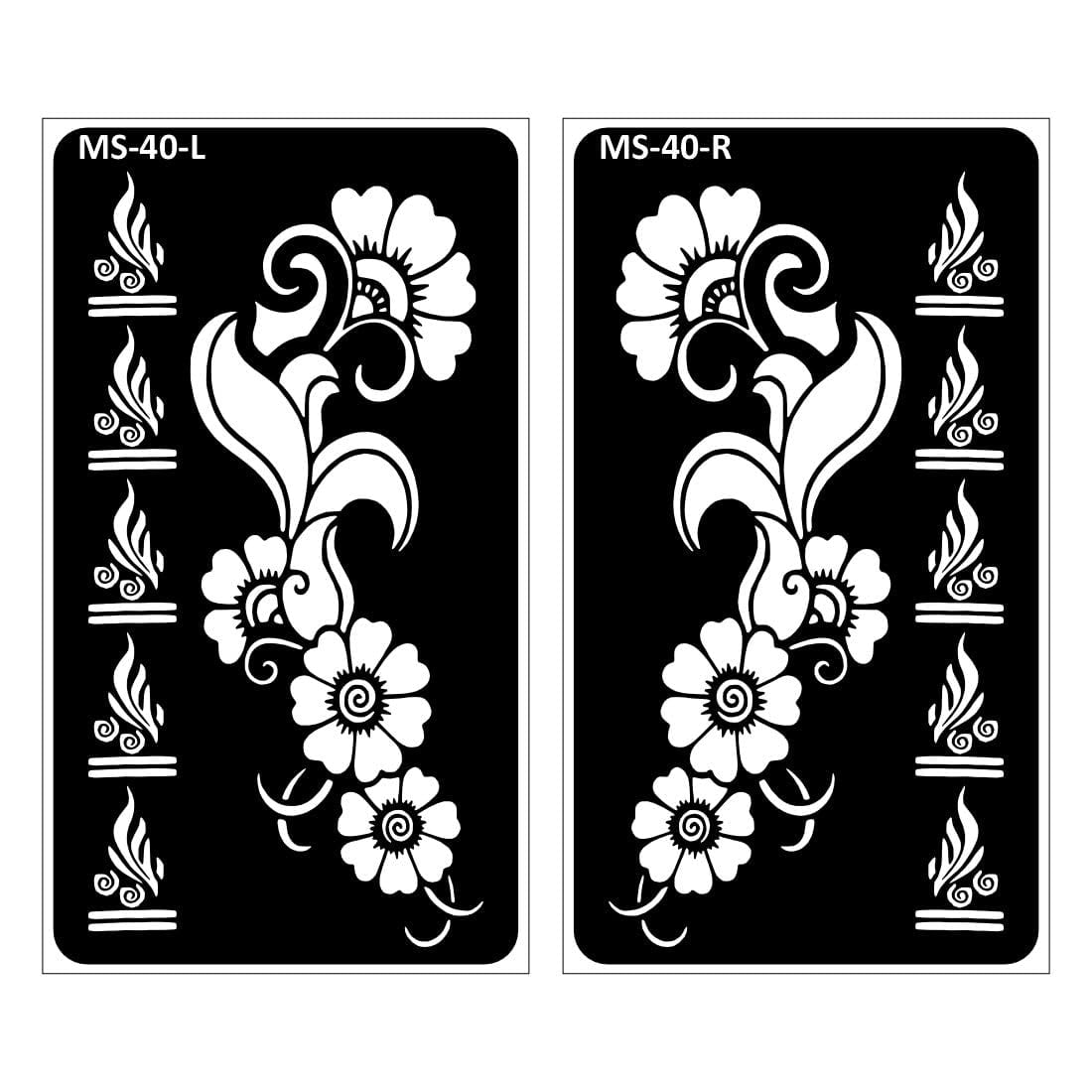 ORDERSHOCK Floral Stylish Mehndi Stencils Sticker for Hand Fingers for ...