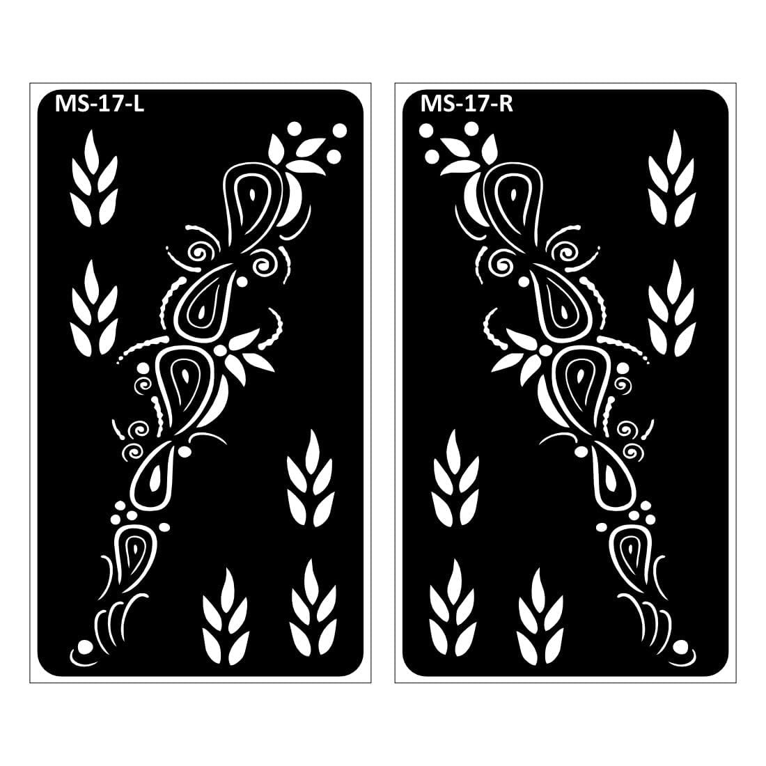 ORDERSHOCK Flower Creative Mehndi Stencils Sticker for Hand Fingers for ...