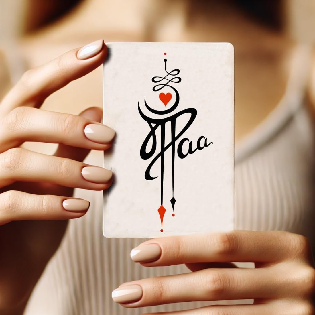 ORDERSHOCK Maa Paa Mom Dad With Heart Tattoo Temporary Tattoo Sticker ...