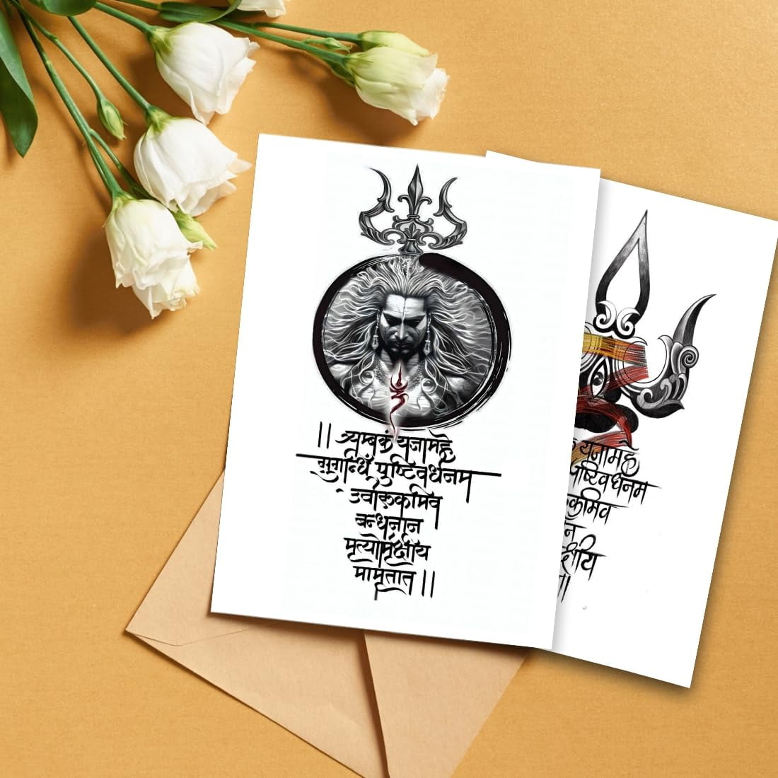 ORDERSHOCK Shiv Mantra Trishul Temporary Tattoo Sticker For Male And ...