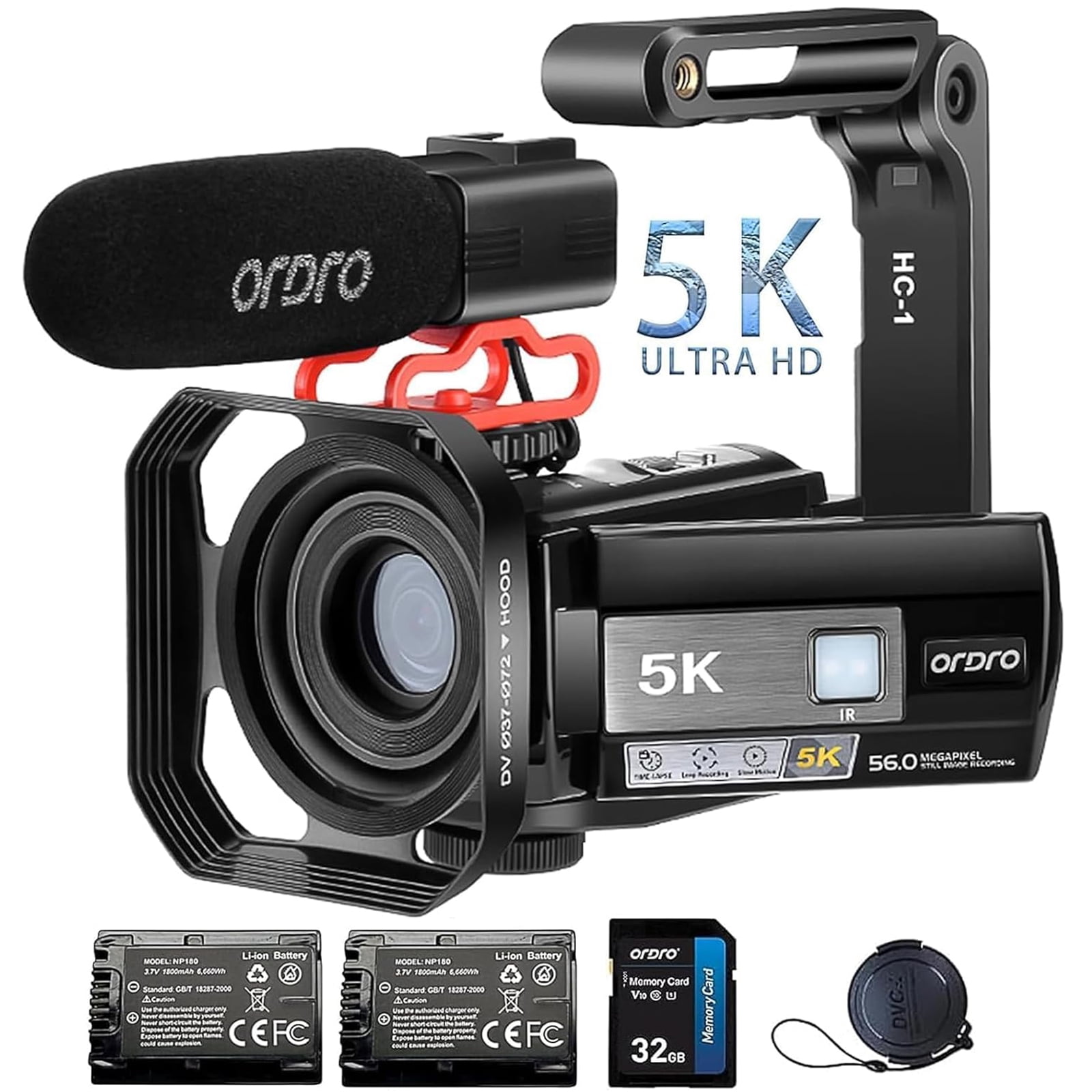 ORDRO 5K Video Camera 56MP Camcorder 18X Digital Zoom Vlogging Camers ...