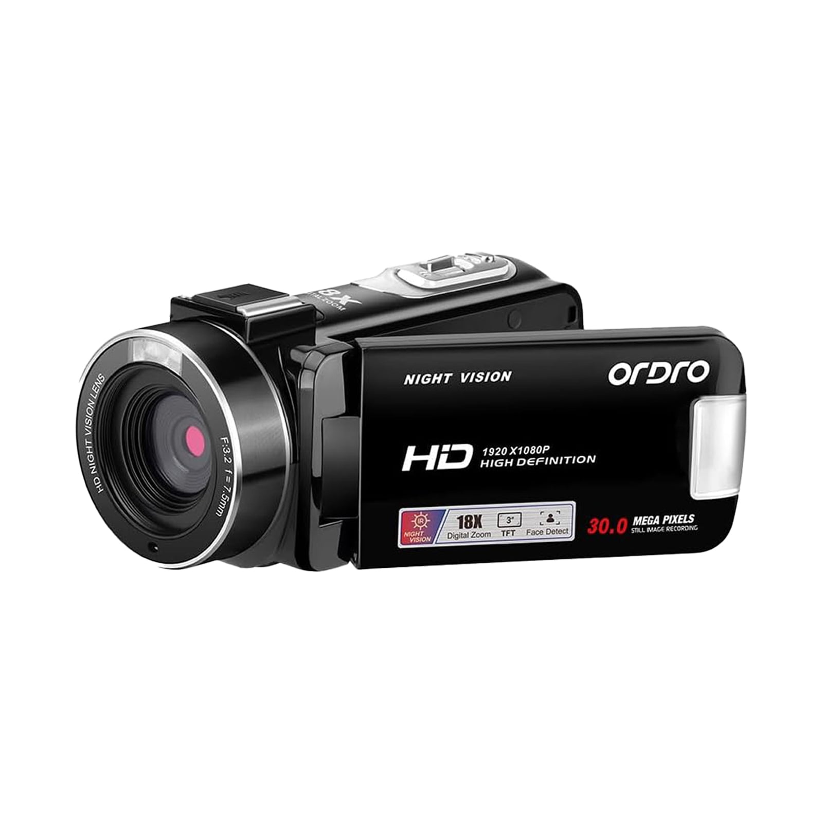 ORDRO B320 Video Camera Camcorder Full HD 1080P 30FPS 30MP IR Night ...
