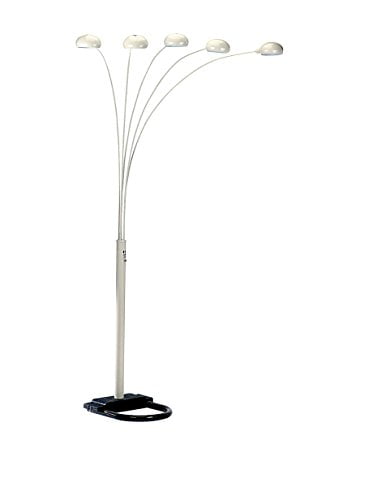 ORE 6962WH 5-Headed Metal Dome Shade arc Tree Floor lamp, 84" x 45" x ...