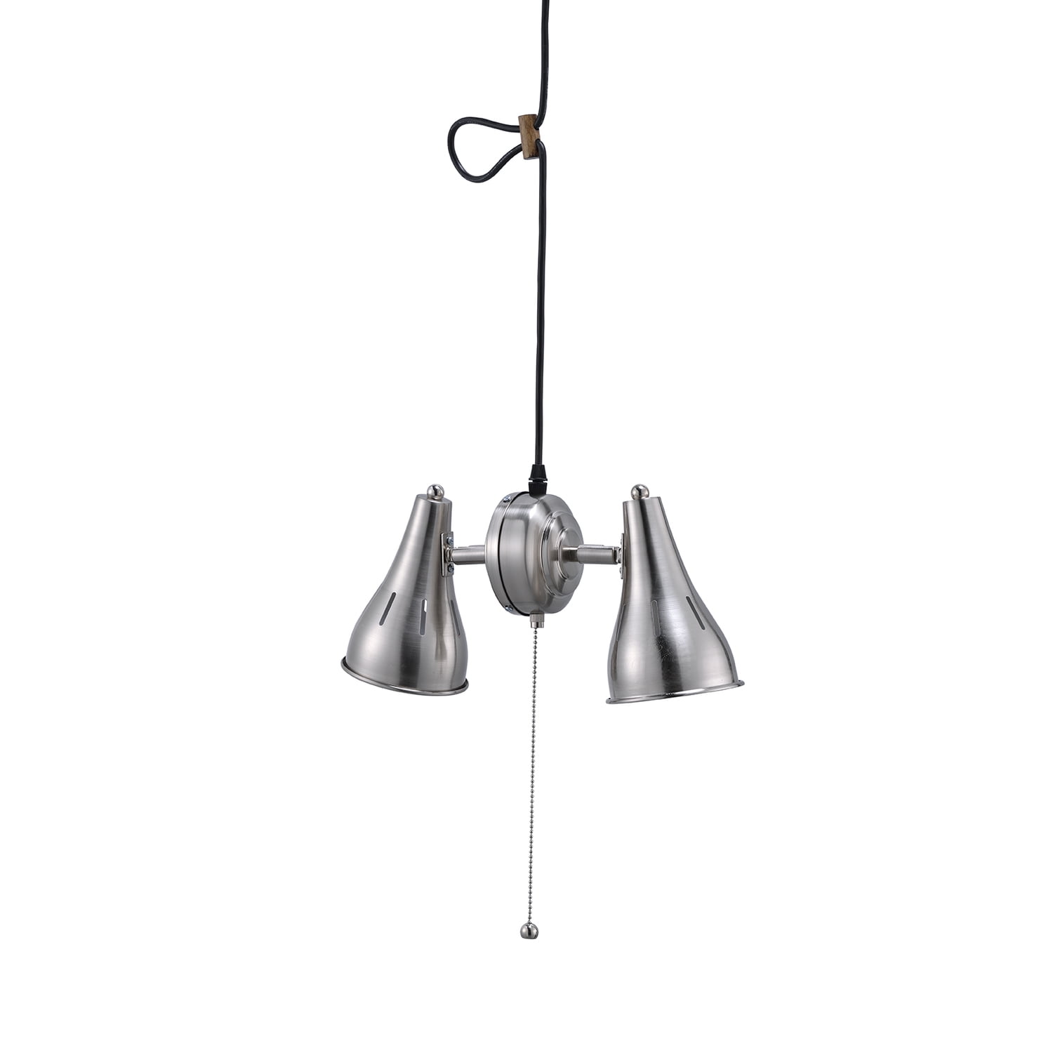 ORE International 7 in. Dual Adjustable Metal Cone Pull String Pendant ...