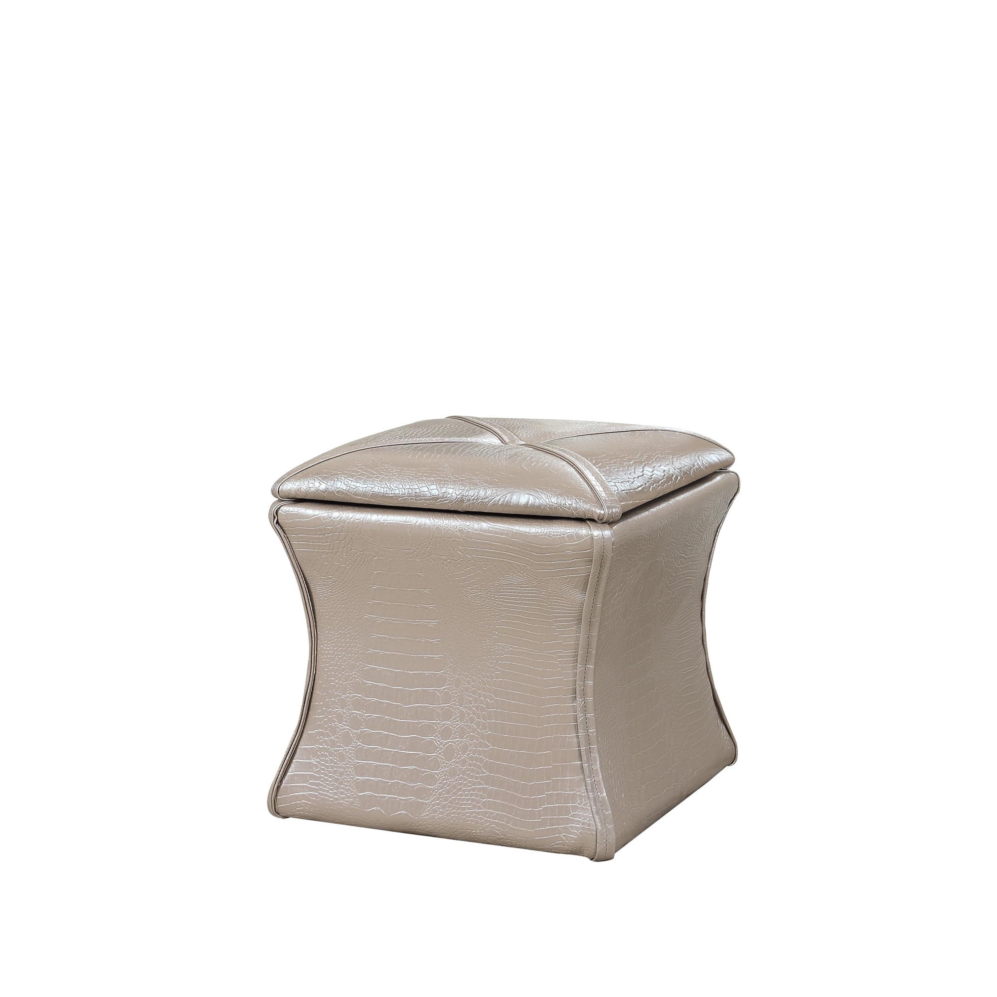 ORE International 17.5" Tall Wood And Leather Storage Bench HB4705 ...