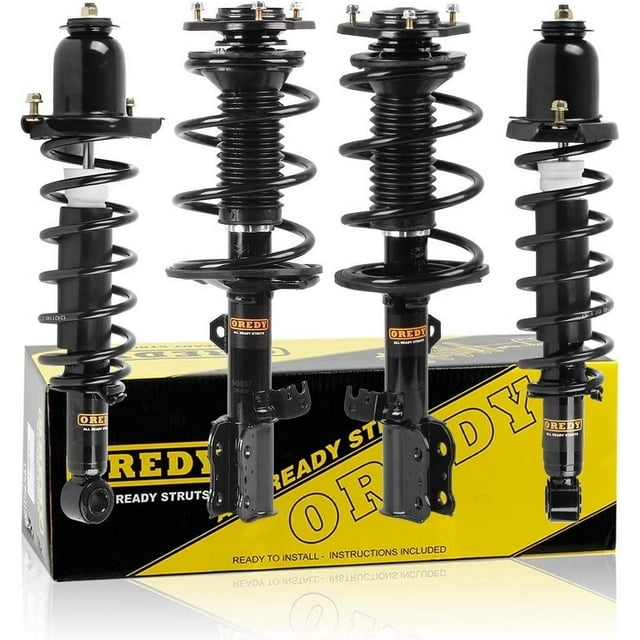 Oredy 4pcs Front Rear Struts Assembly W Coil Spring Replacement For