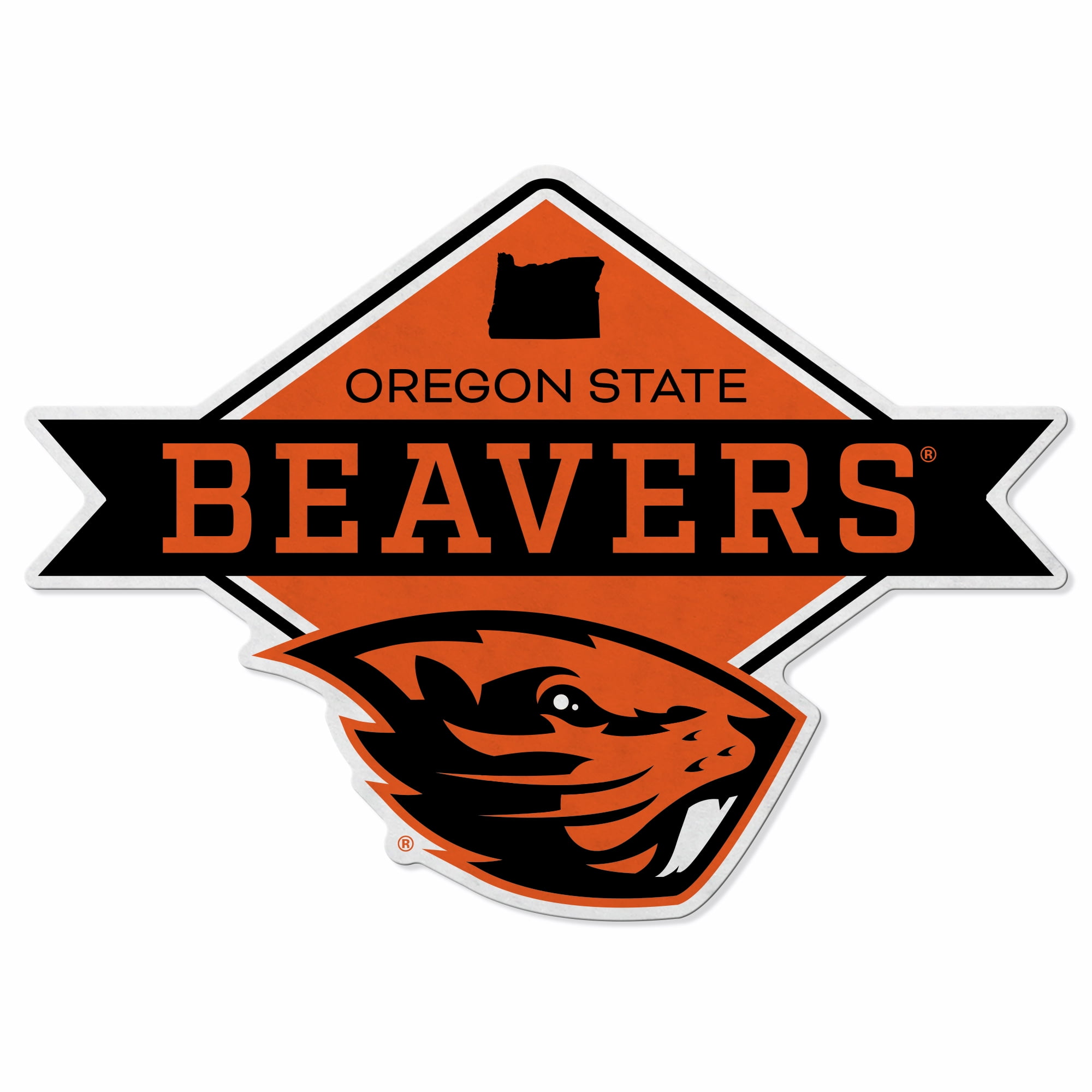 OREGON STATE SHAPE CUT LOGO WITH HEADER CARD - DIAMOND DESIGN - Walmart.com