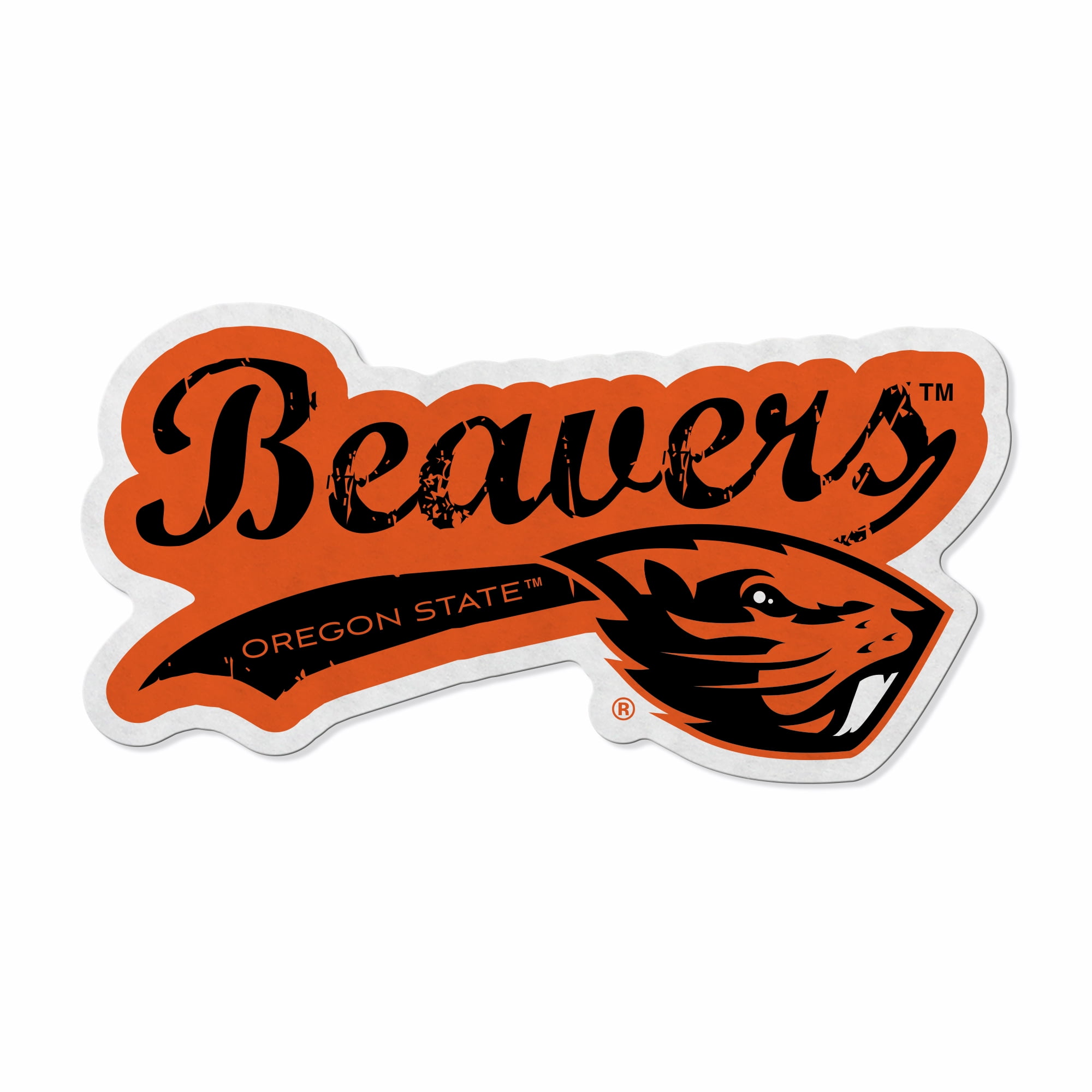 OREGON STATE SHAPE CUT LOGO WITH HEADER CARD - DISTRESSED DESIGN ...