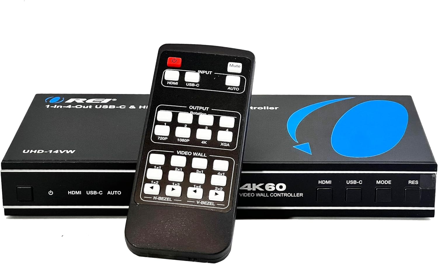 OREI 4K 2x2 HDMI or USB-C Video Wall Controller Processor Display Upto ...