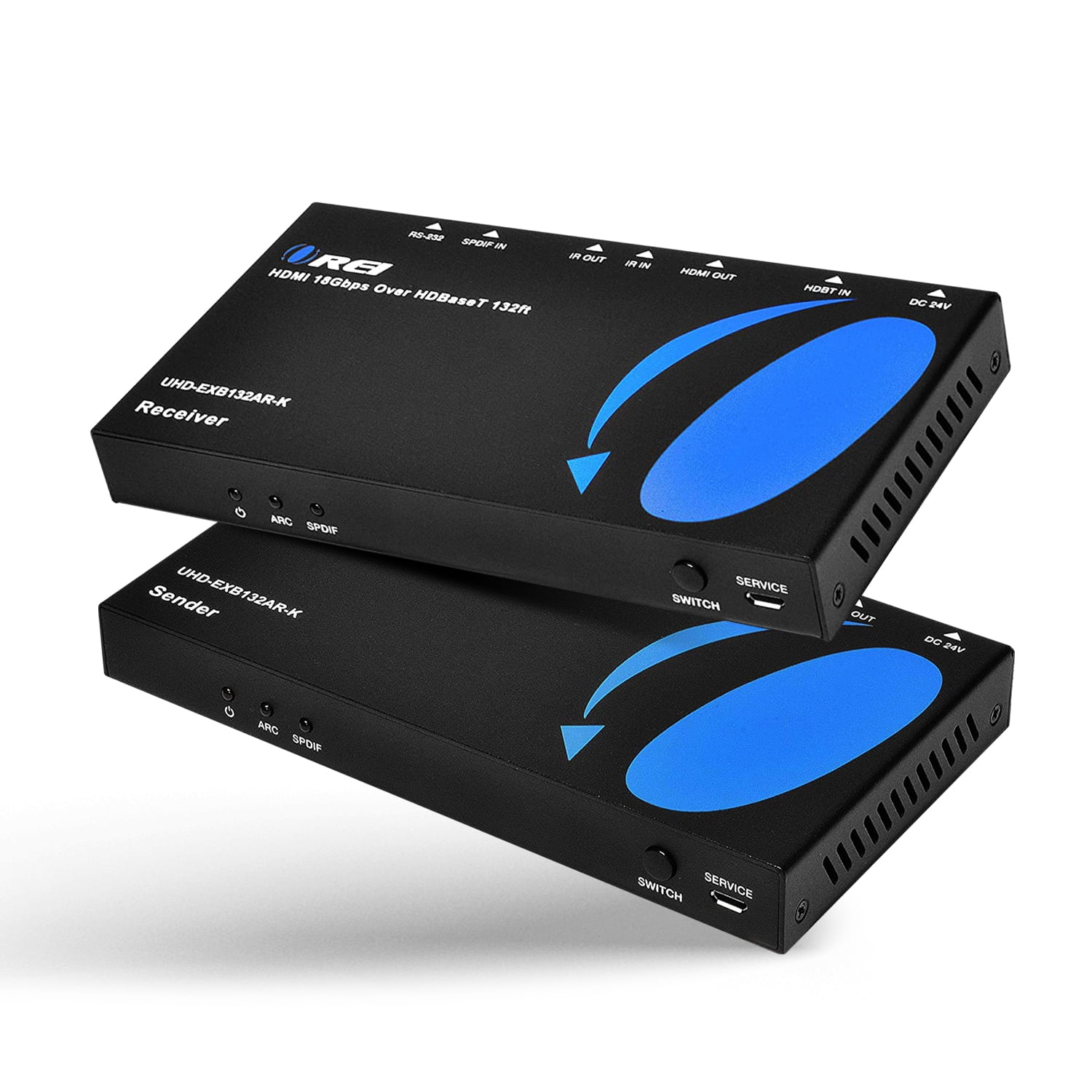 OREI 4K HDMI Extender Balun -HDBaseT UltraHD 4K @60Hz 4:4:4 over Single CAT5e/6/7 Cable with HDR ...