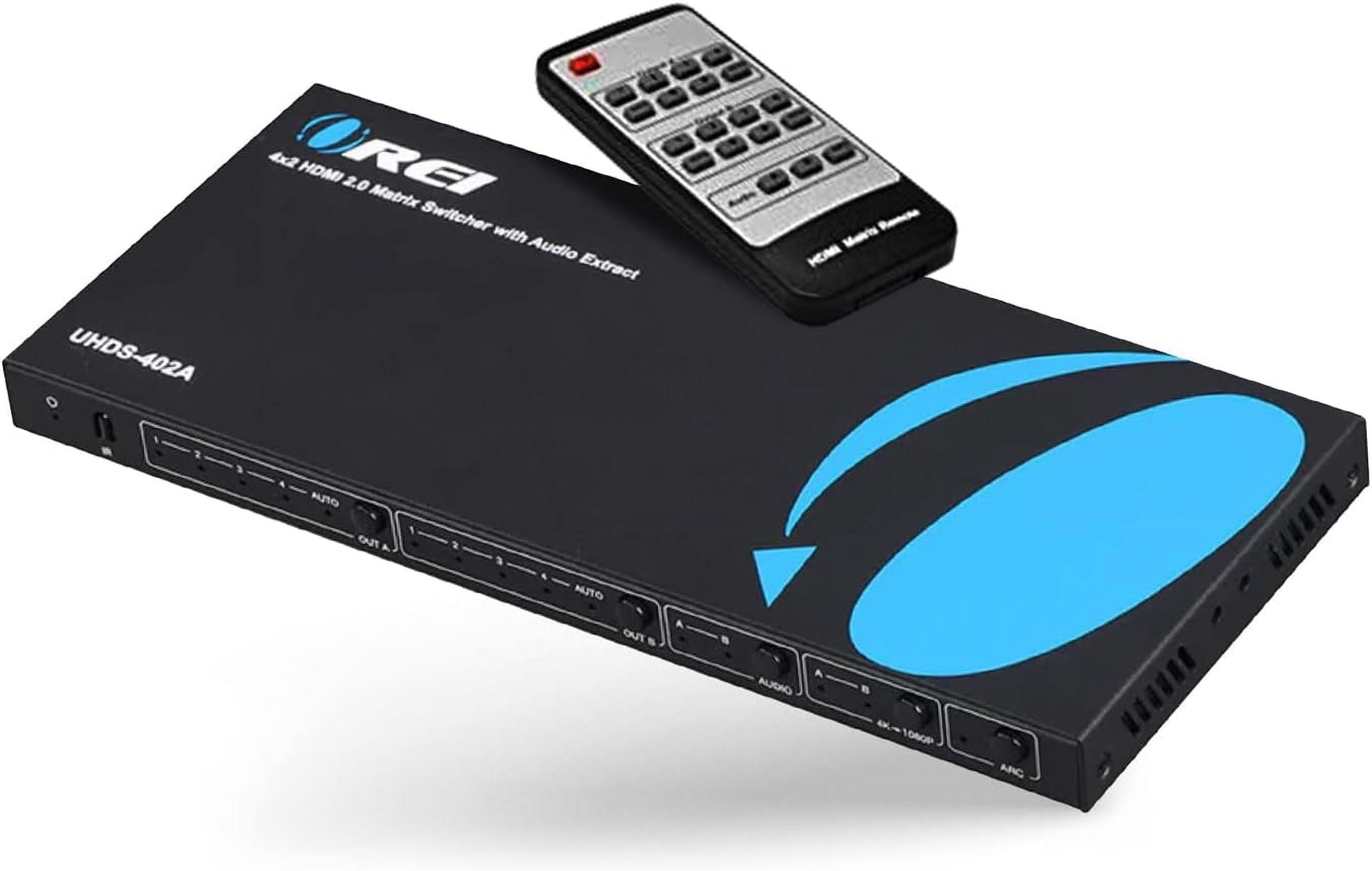 OREI 4K HDMI Matrix Switch 4 X 2 Switcher 18G UltraHD with Arc Supports ...