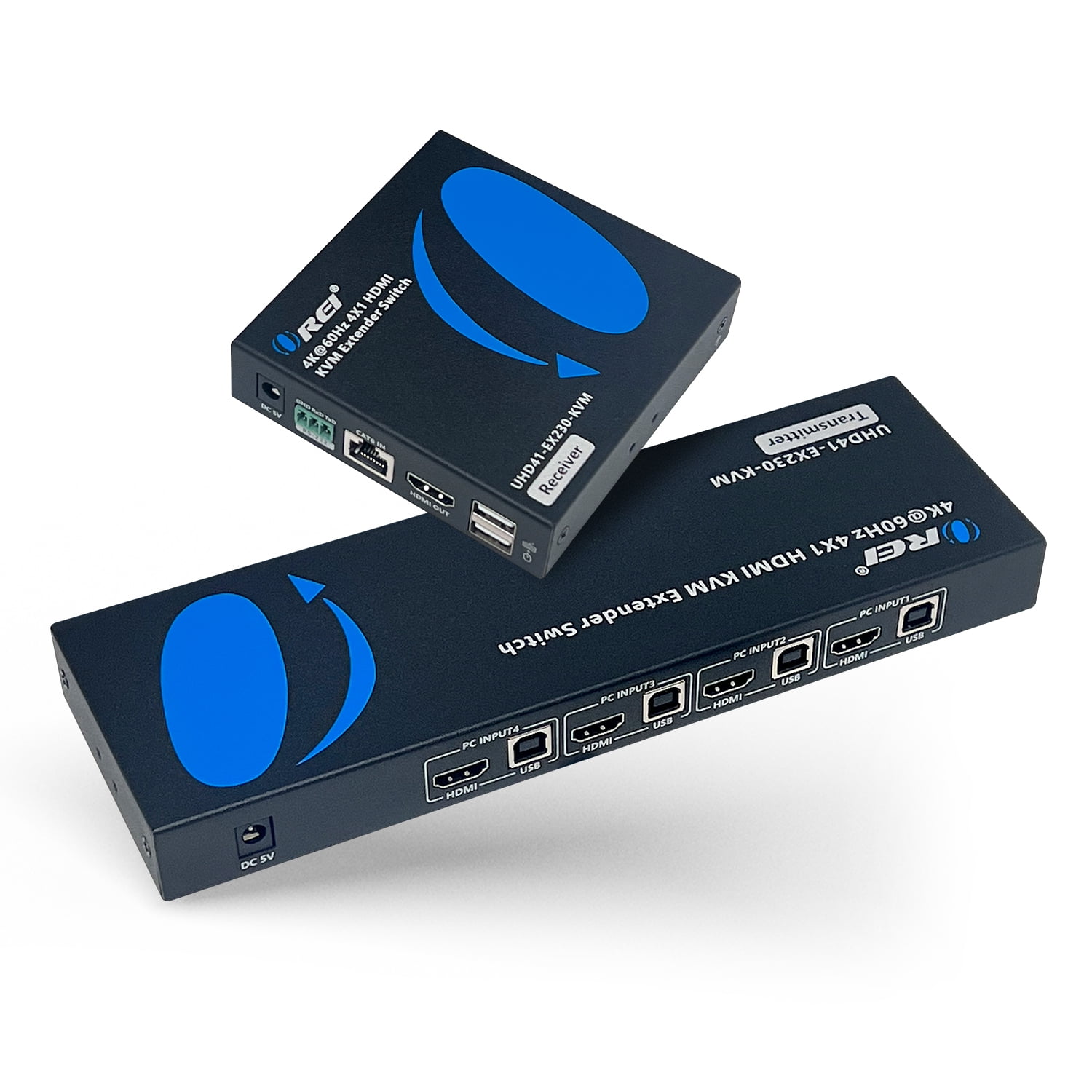 OREI 4K@60Hz 4X1 HDMI KVM Extender Switch Upto 230 Ft (UHD41-EX230-KVM ...