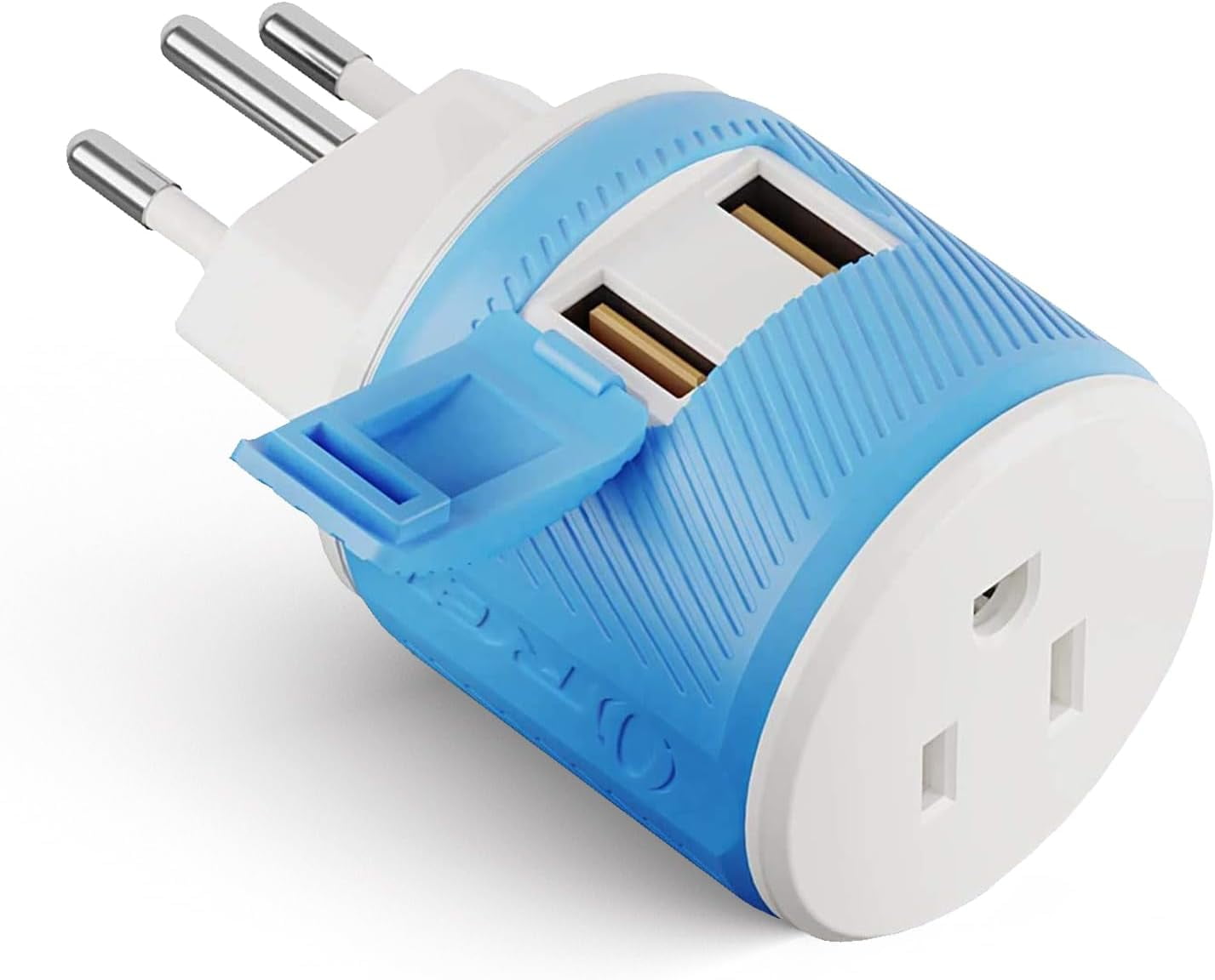 OREI Power Adaptor: USA to Brazil Travel Plug with Dual USB, Type N ...