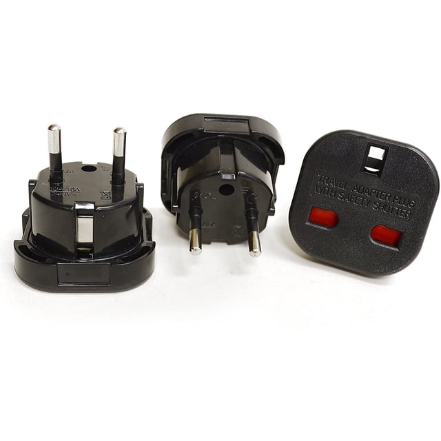OREI GP-021 Continental UK 3-Pin To Schuko European 2-Pin Grounded ...
