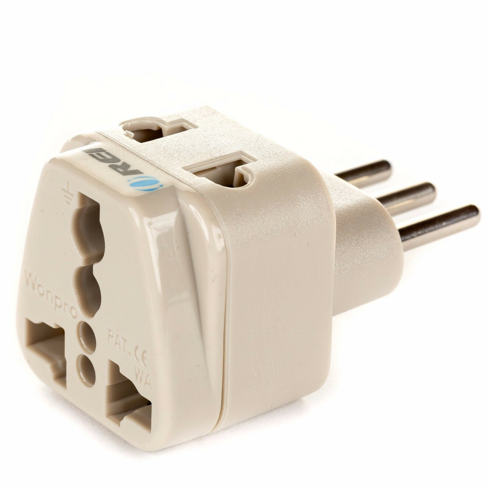 OREI Italian USA Power Adapter: Universal Grounded 2 in 1, Type L Plug ...