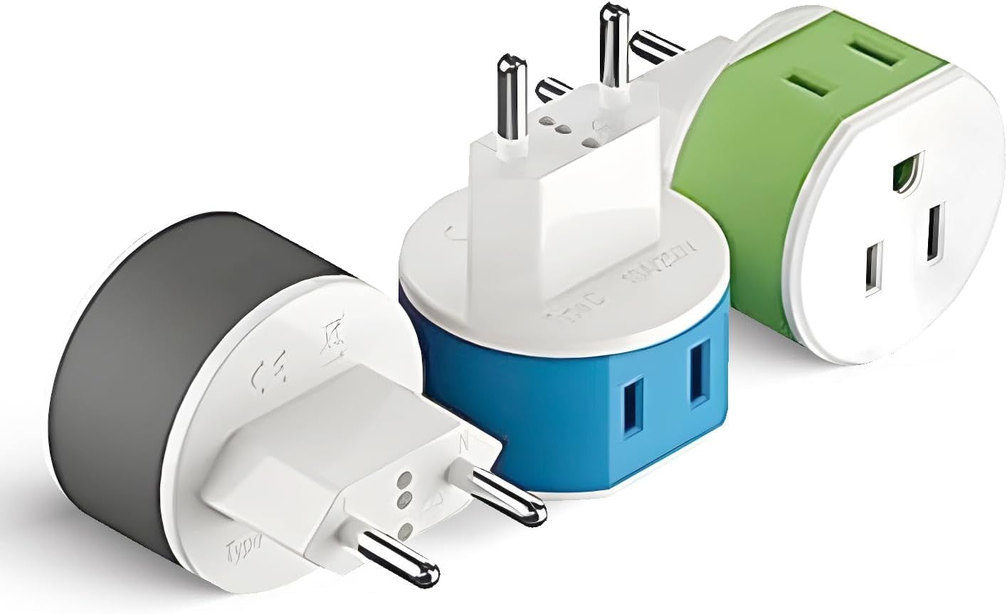 OREI Euro Power Adapter for US and Various Countries - 3 Pack with 2 ...