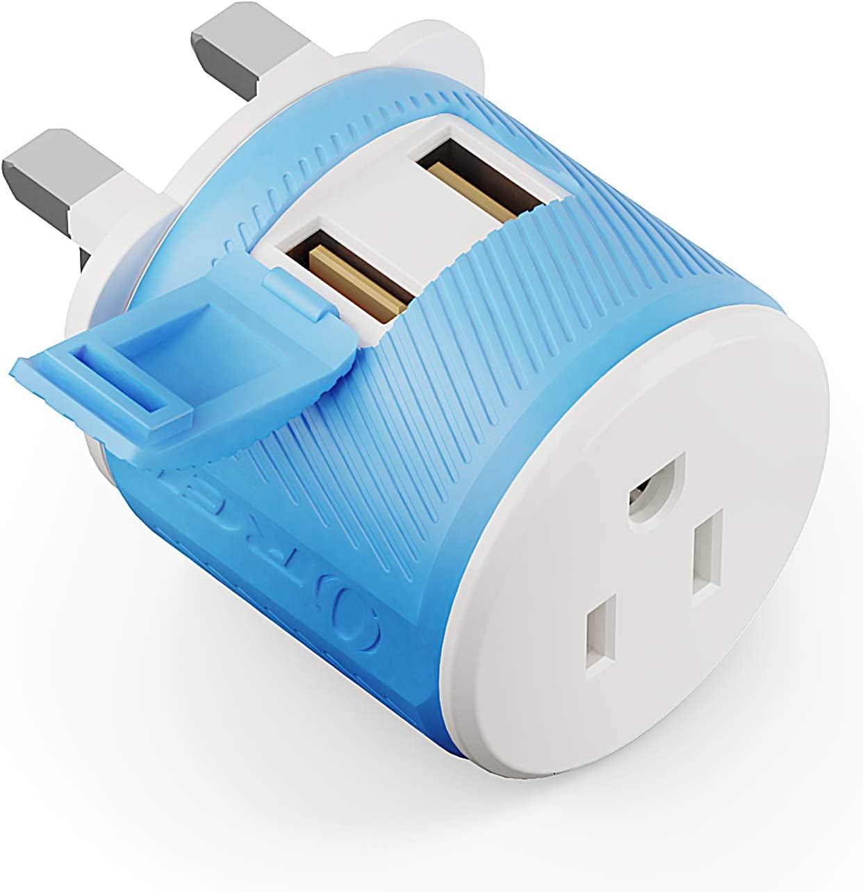 OREI UK, Ireland, Dubai Travel Plug Adapter with Dual USB - USA Input ...