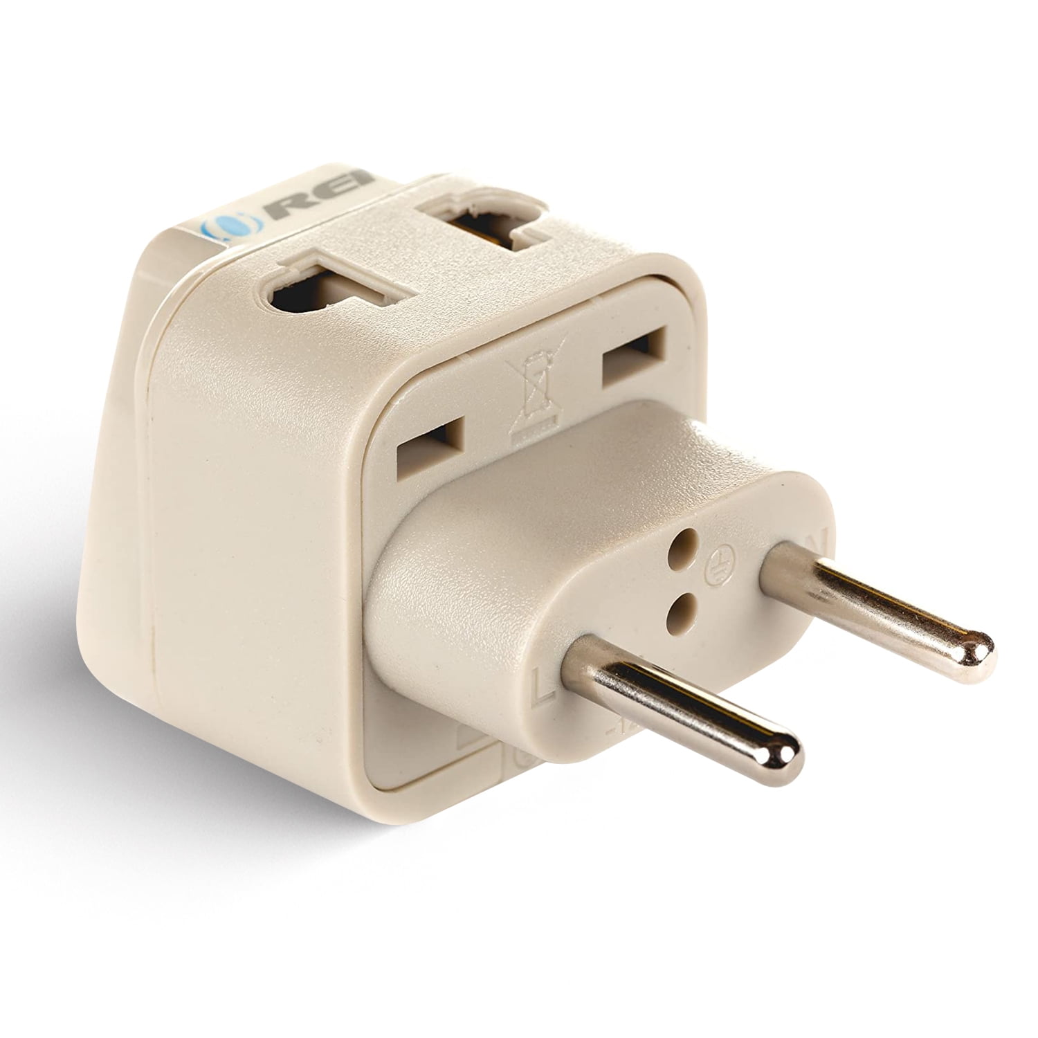 OREI USA to Europe, Turkey, Spain (Type C) Travel Adapter Plug 2 in 1 ...