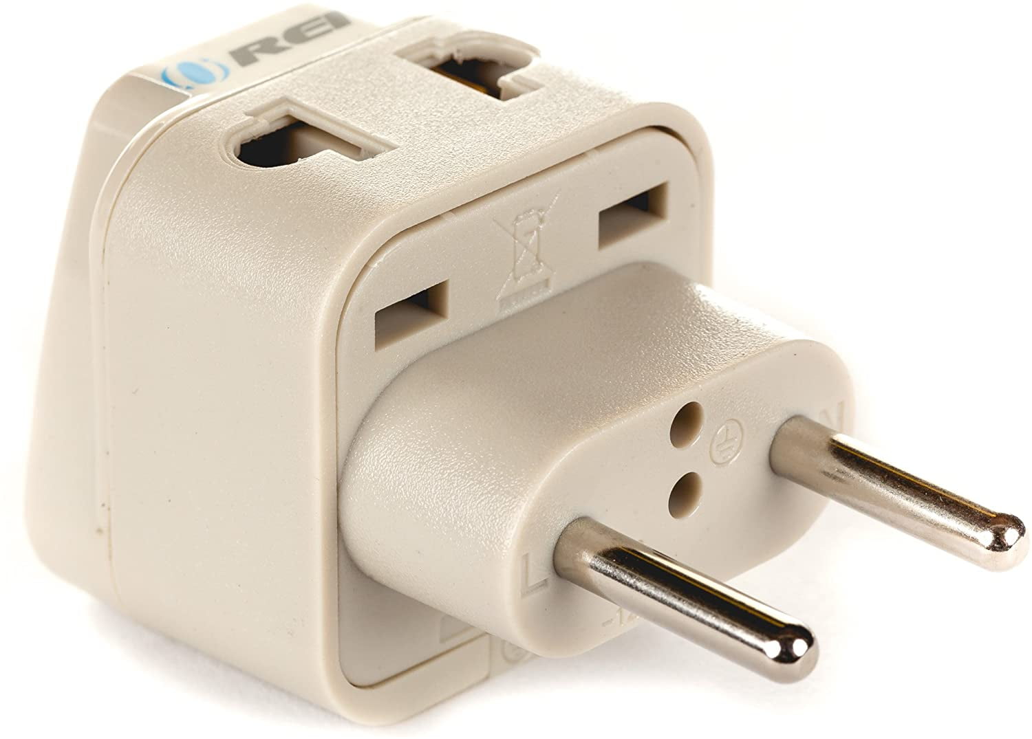 OREI USA to Europe, Turkey, Spain (Type C) Travel Adapter Plug 2 in 1 ...