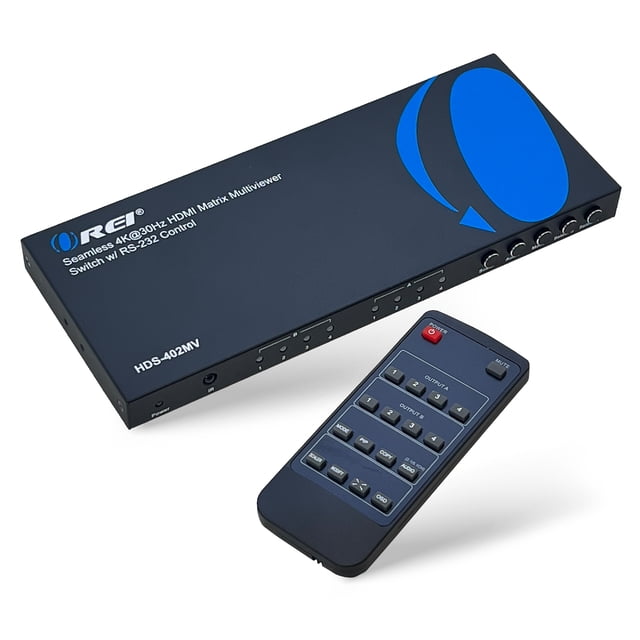 OREI Ultra HD 4K Quad Multi Viewer 4x2 HDMI Matrix Multiviewer Switch ...