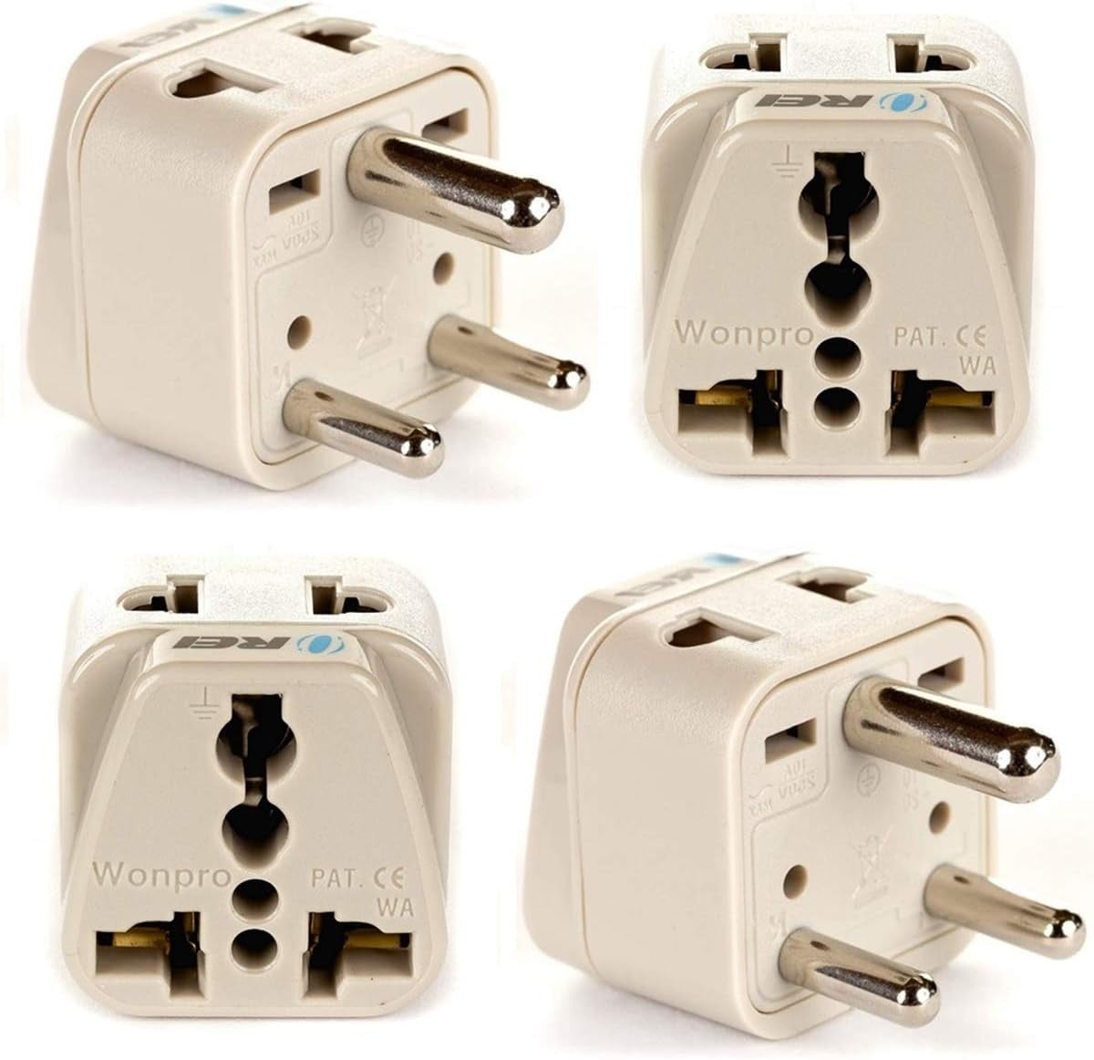 OREI World (USA, UK, China ) to India (Type D) Travel Adapter 2 in 1 CE ...