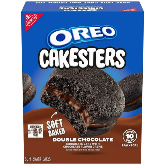2 pack OREO Cakesters Double Chocolate Soft Snack Cakes, 5 - 2.02 oz ...