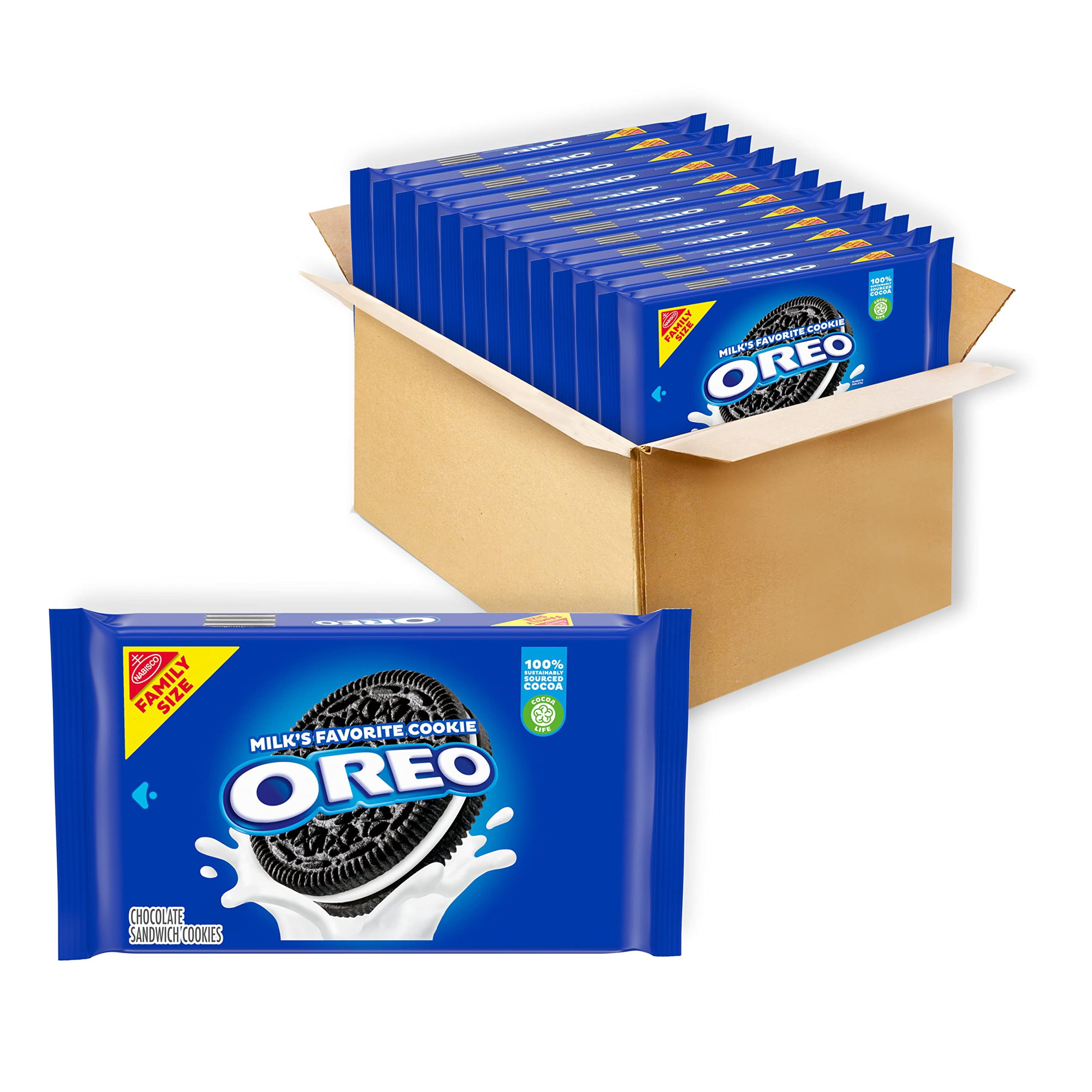 OREO Chocolate Sandwich Cookies, Family Size, 12 - 19.1 Ounce Packs ...