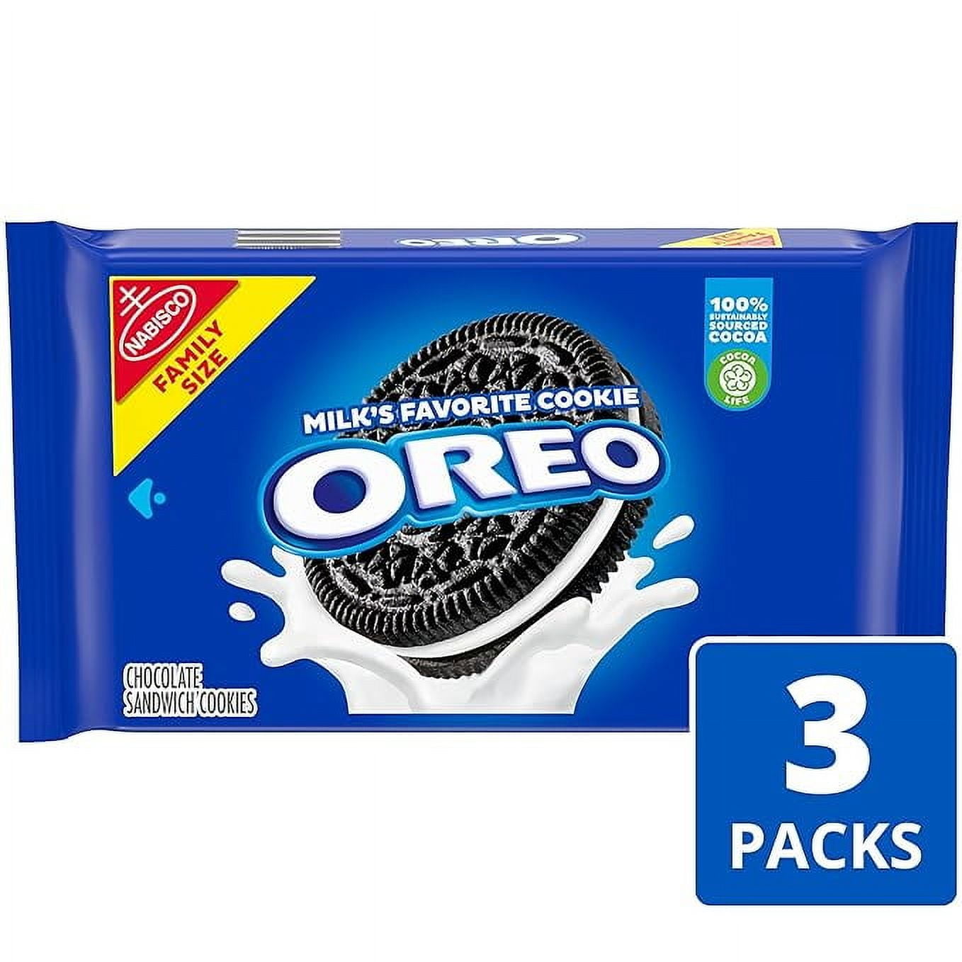 OREO Chocolate Sandwich Cookies, Family Size, 3 Packs. - Walmart.com