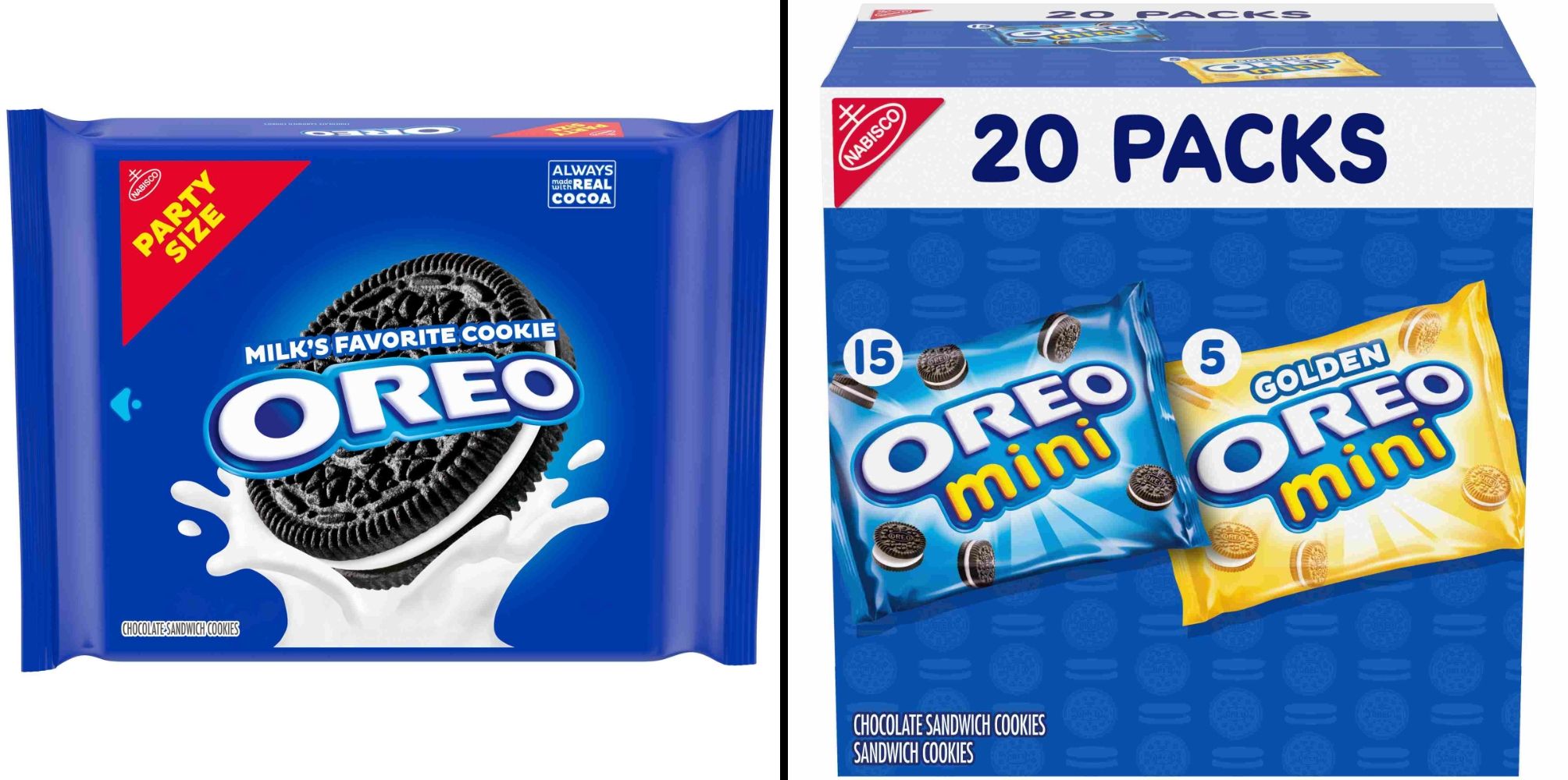 OREO Chocolate Sandwich Cookies Party Size & OREO Mini Mix Sandwich ...