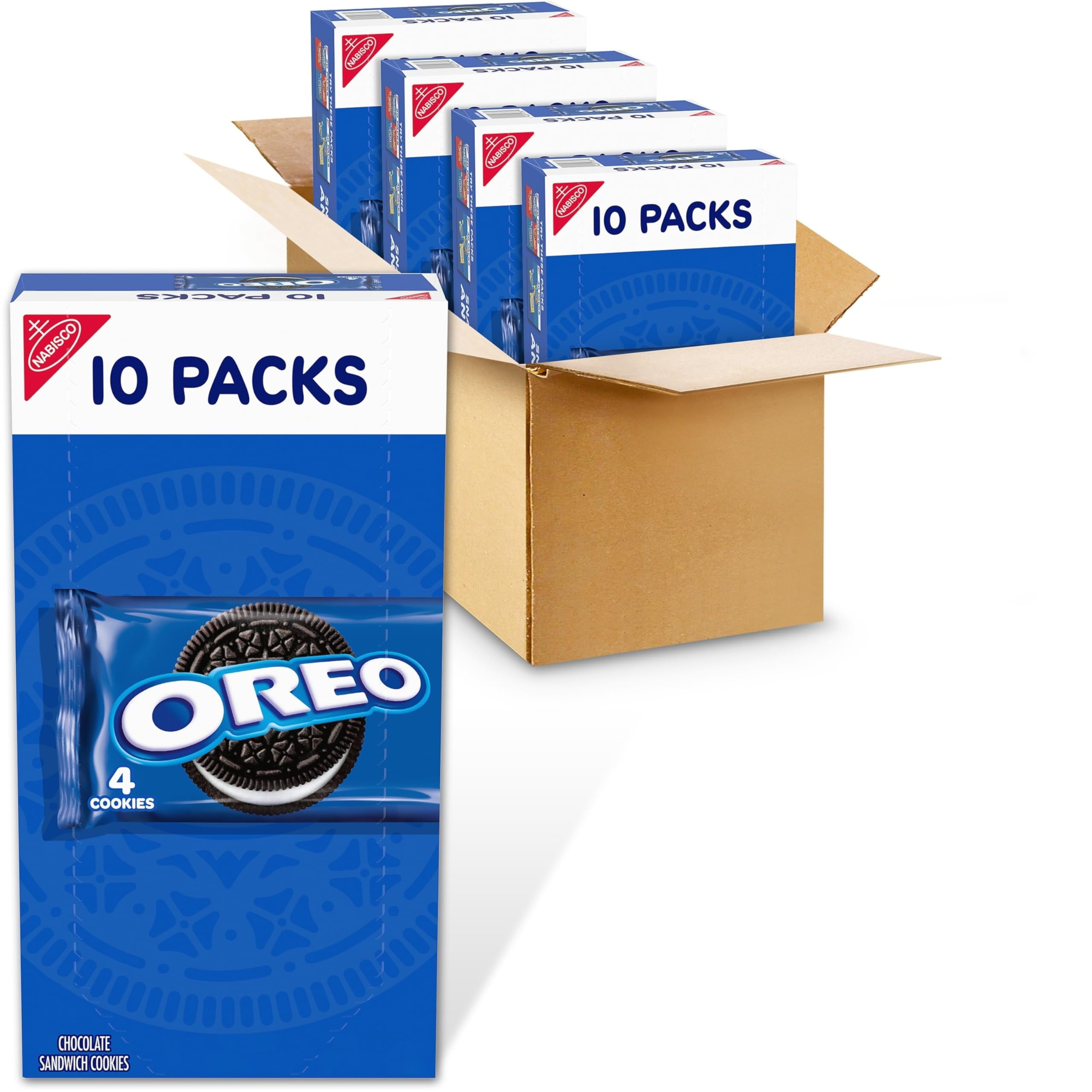 OREO Chocolate SandwichEGSC Cookies, 40 Snack Packs (4 Cookies Per Pack ...