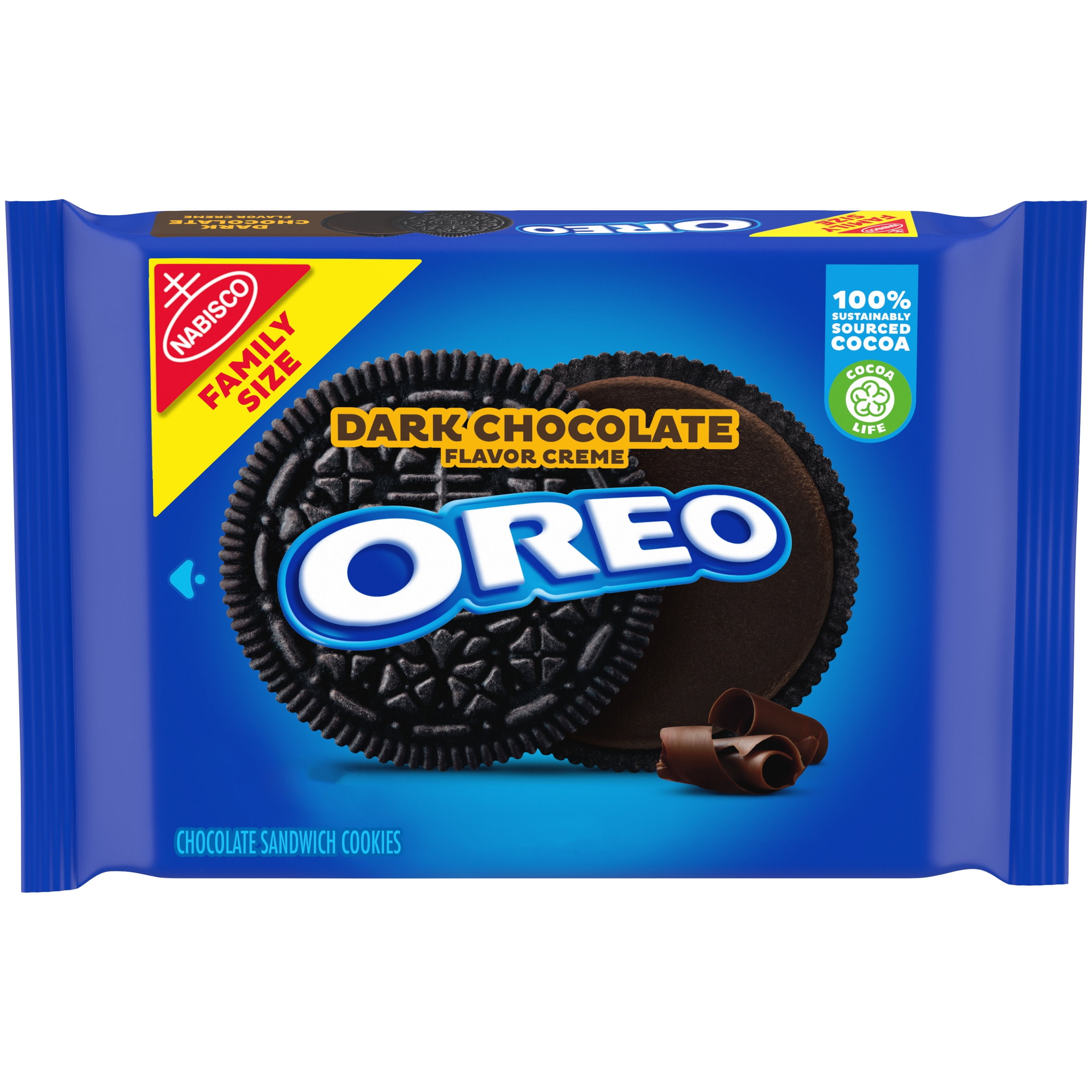 OREO Dark Chocolate Creme Chocolate Sandwich Cookies, Family Size, 17 ...