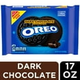 OREO Dark Chocolate Creme Party Size Chocolate Sandwich Cookies, 17 oz ...