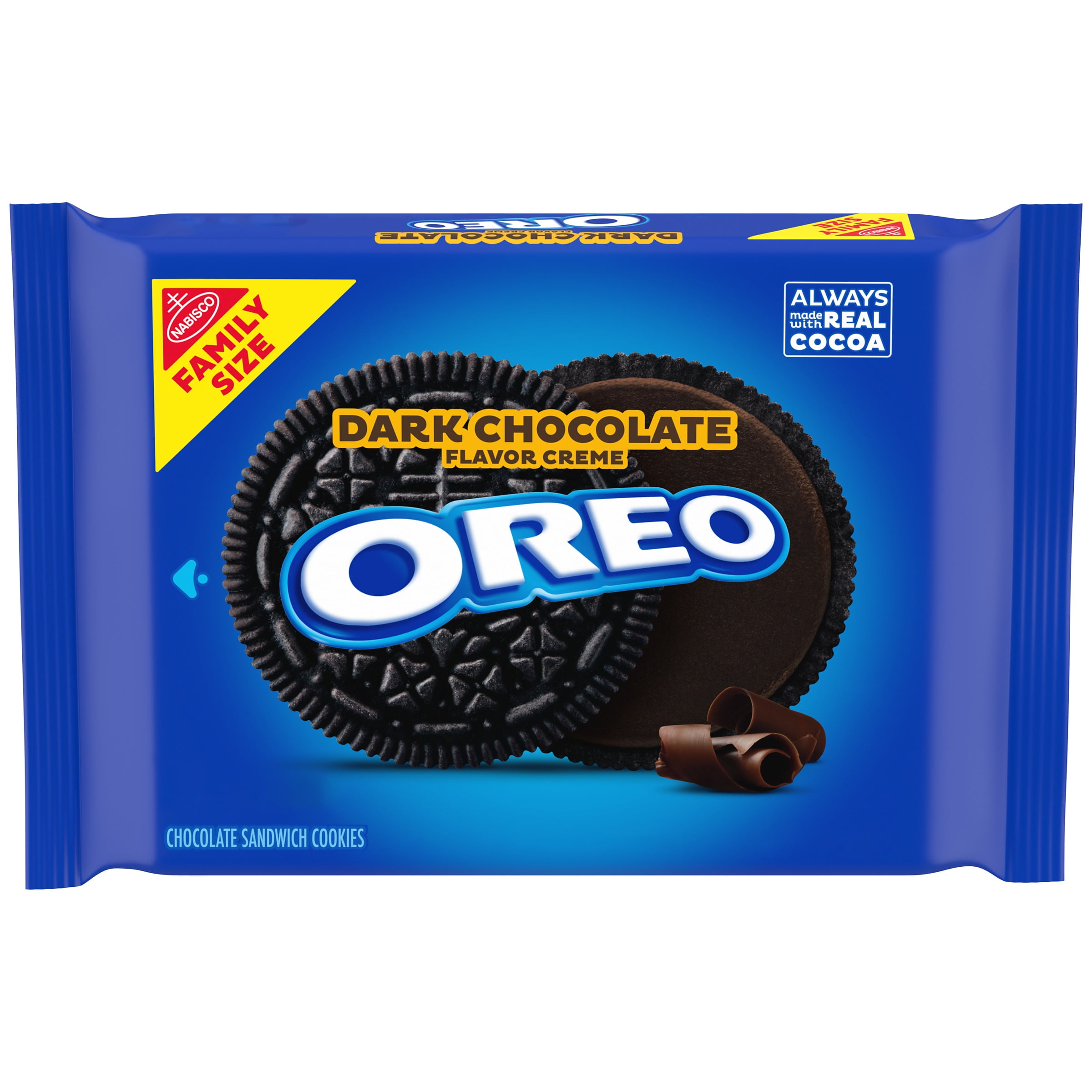 OREO Dark Chocolate Creme Chocolate Sandwich Cookies, Family Size, 17 ...