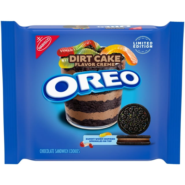 OREO New Cookie Snack: Limited Edition Dirt Cake Chocolate Sandwich Cookies, 10.68 oz - Walmart.com
