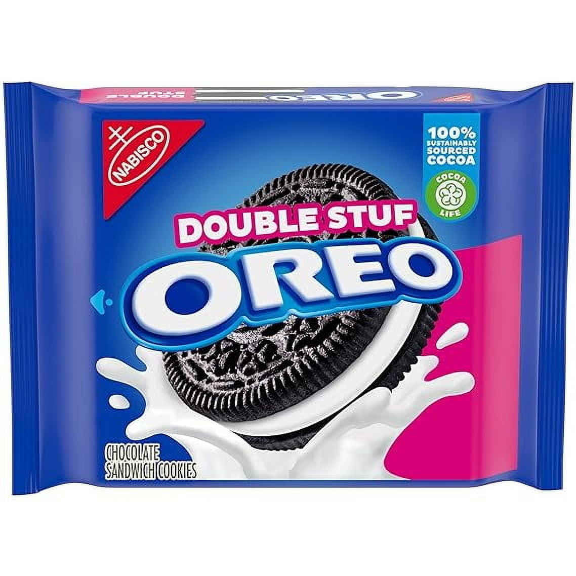 OREO Double Stuf Chocolate Sandwich Cookies, 14.03 oz (Pack of 3 ...