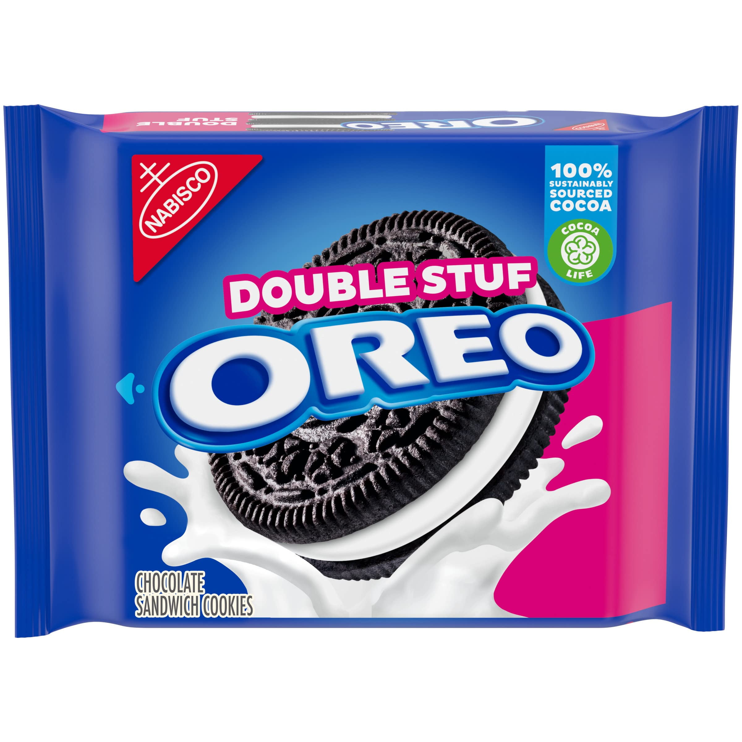 OREO Double Stuf Chocolate Sandwich Cookies, 14.03 oz (Pack of 8 ...