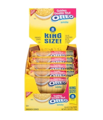 OREO Double Stuf Golden .. Sandwich Cookies, 10 King .. Size Snack ...