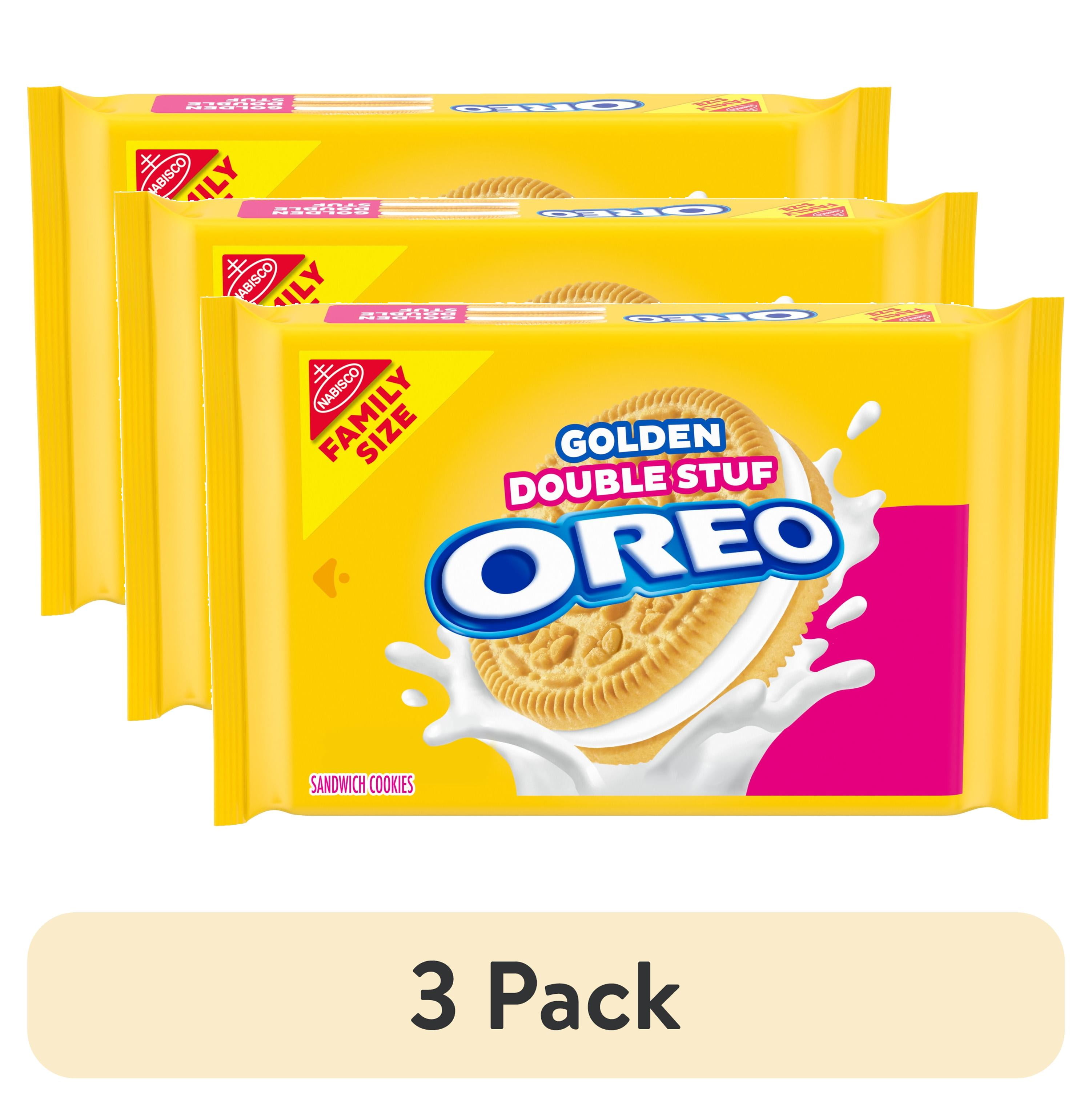 (3 pack) OREO Double Stuf Golden Sandwich Cookies, Family Size, 18.71 oz - Walmart Business Supplies