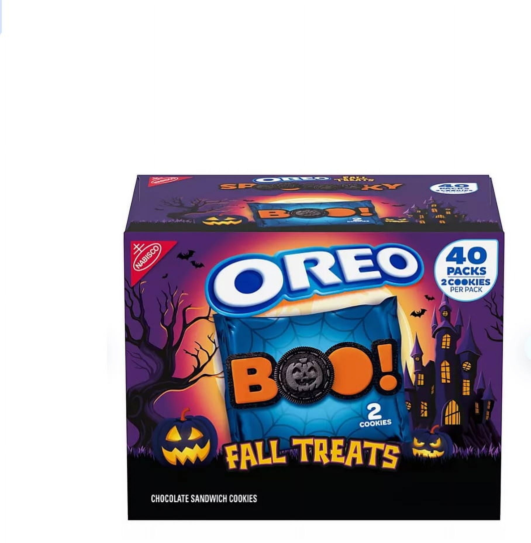 OREO Fall Treats Orange Creme Sandwich Cookies 40 packs - 2 cookies per ...