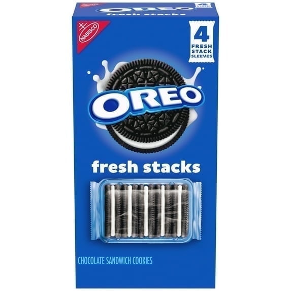OREO Fresh Stacks Chocolate Sandwich Cookies, Travel Snacks, 8.05 oz (4 ...