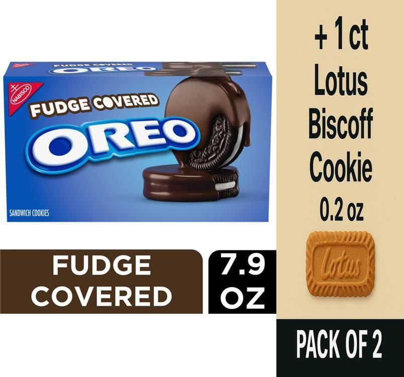 OREO Fudge Covered Chocolate Sandwich Cookies 7.9 oz - Pack of 2 ...