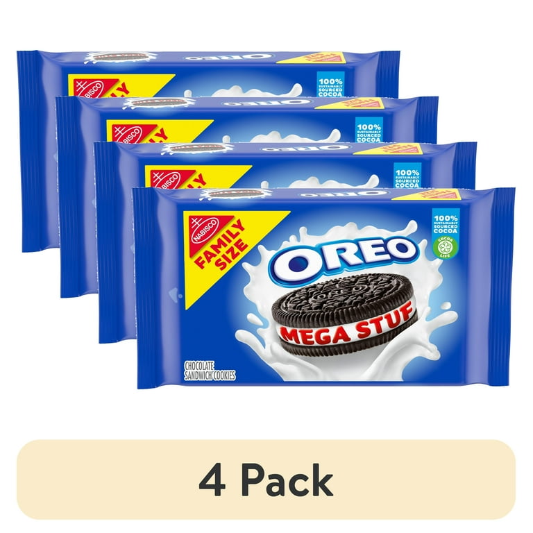 Pack) OREO Mega Stuf Chocolate Sandwich Cookies, Family, 45% OFF