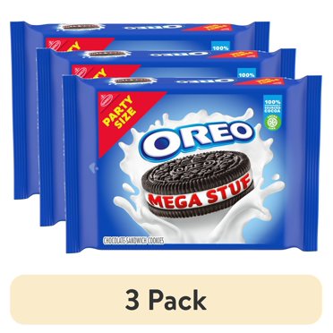 OREO Double Stuf Chocolate Sandwich Cookies, Bulk Cookie Stuff Pack, Party Size, 26.7 oz ...