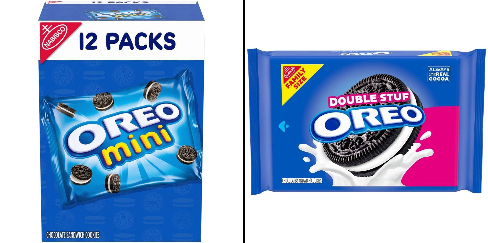 OREO Mini 12 Snack Packs & Double Stuf Family Size 18.71 oz - Walmart.com
