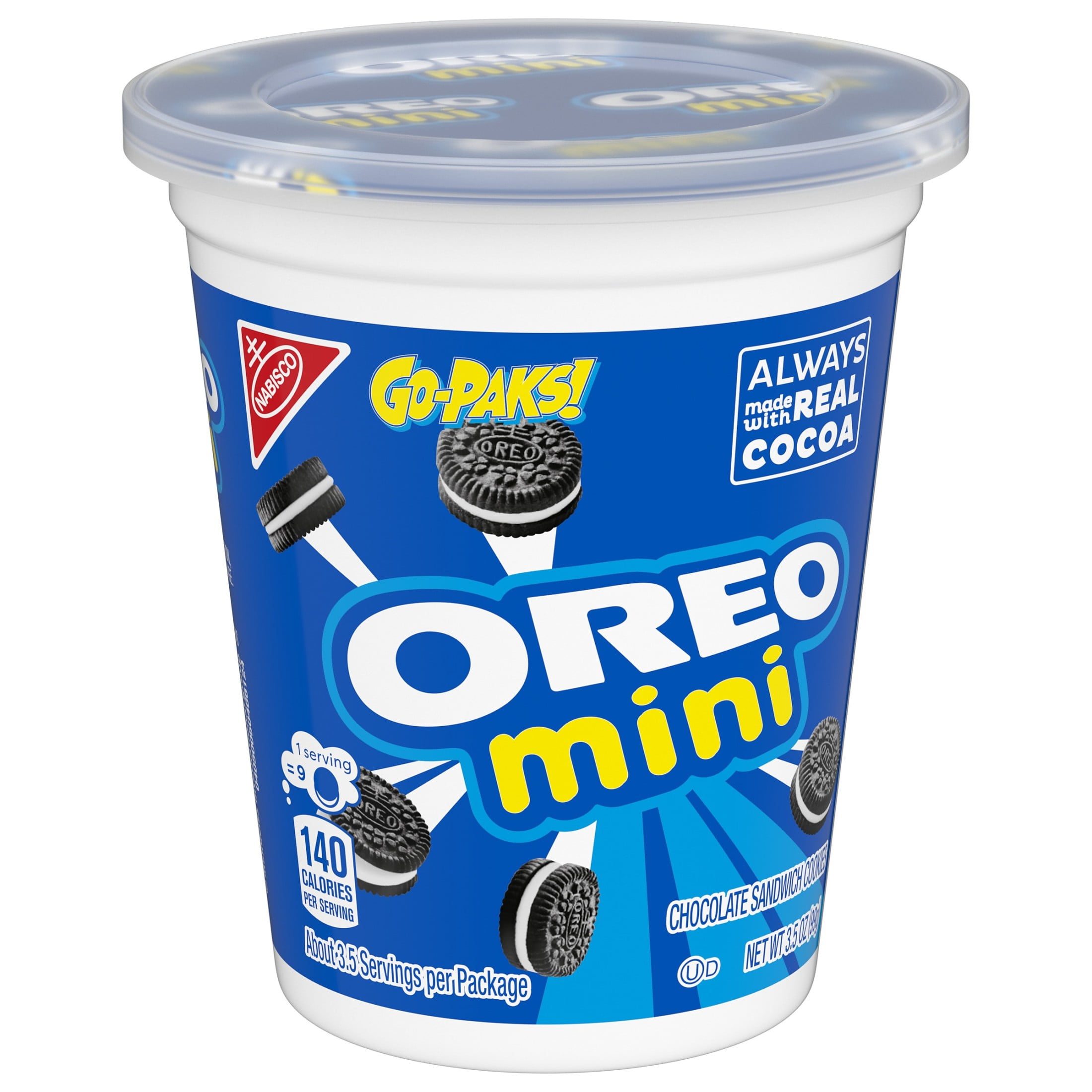 OREO Mini Chocolate Pack Of 1 Sandwich Baked Cookies Plastic Cup. - Walmart.com