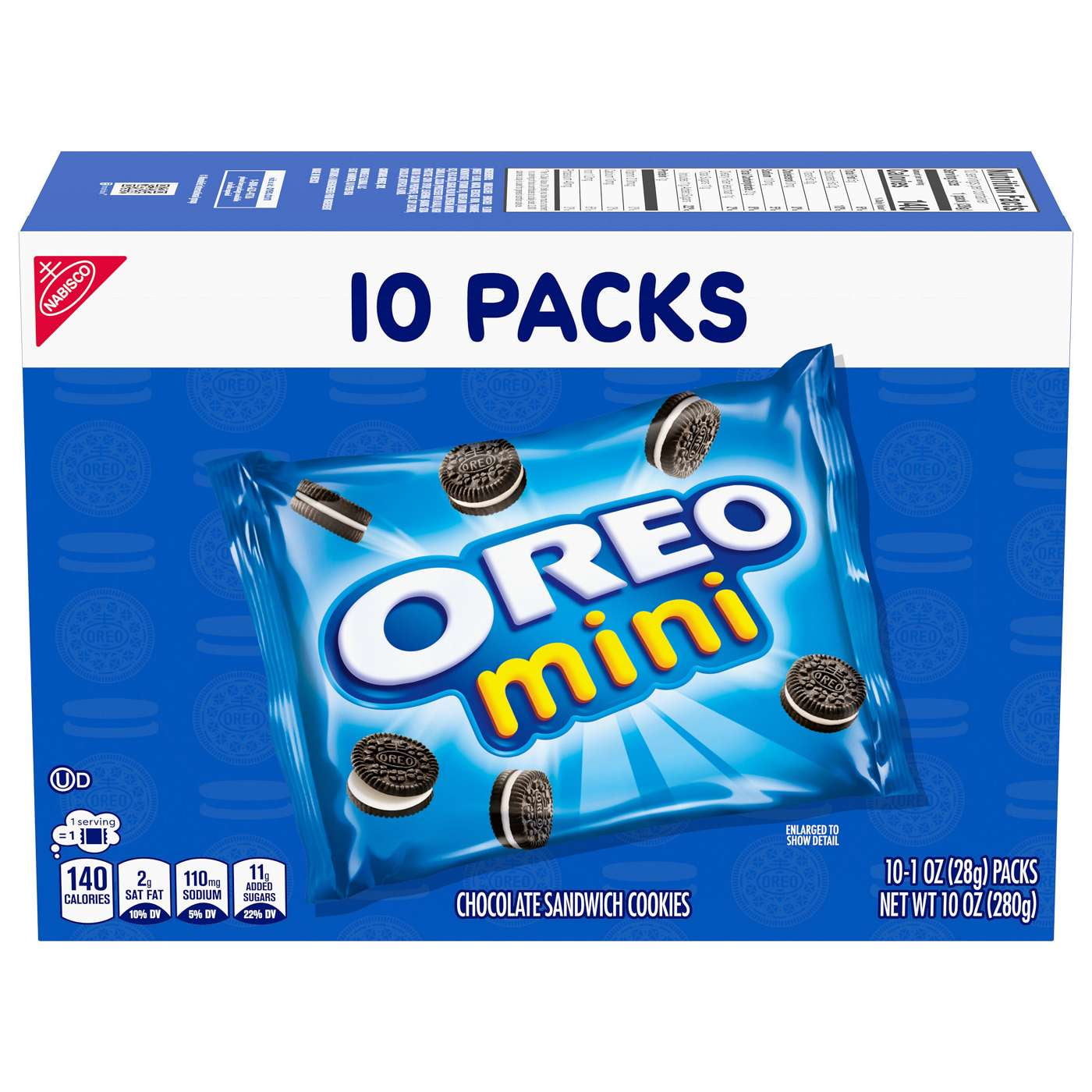 OREO Mini Chocolate Sandwich Cookies Multipack 1 oz Bags - 10 ct ...