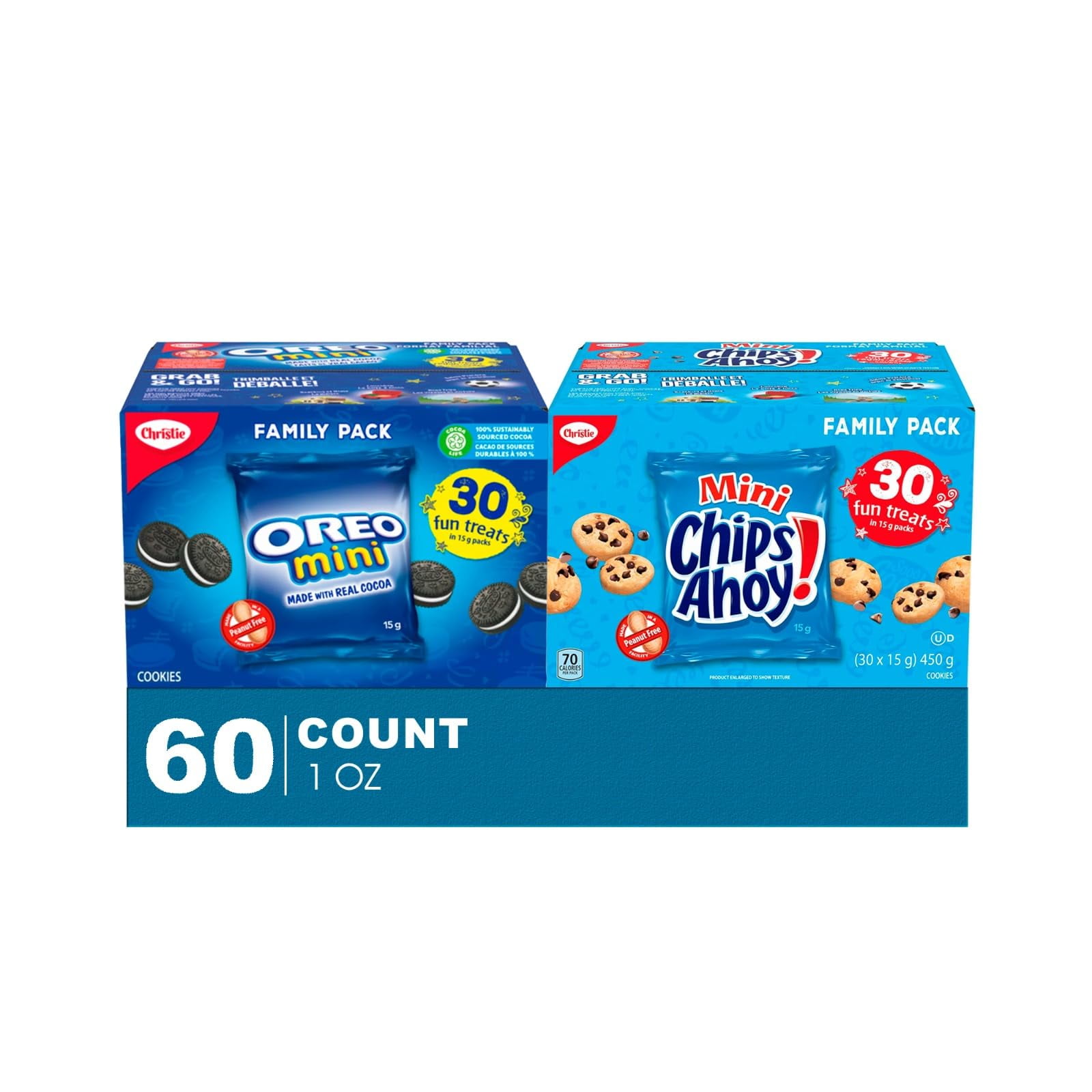 OREO Mini Collection of 30 Oreo Chocolate Sandwich Cookies + 30 Chips ...