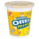 OREO Mini Golden Sandwich Cookies, Vanilla Flavor, 1 Go-Pak Cups ...