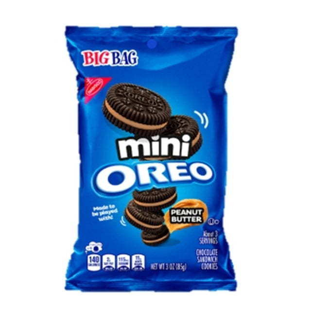 OREO Mini Peanut Butter Chocolate Sandwich Cookies, 11-3 oz Packs ...