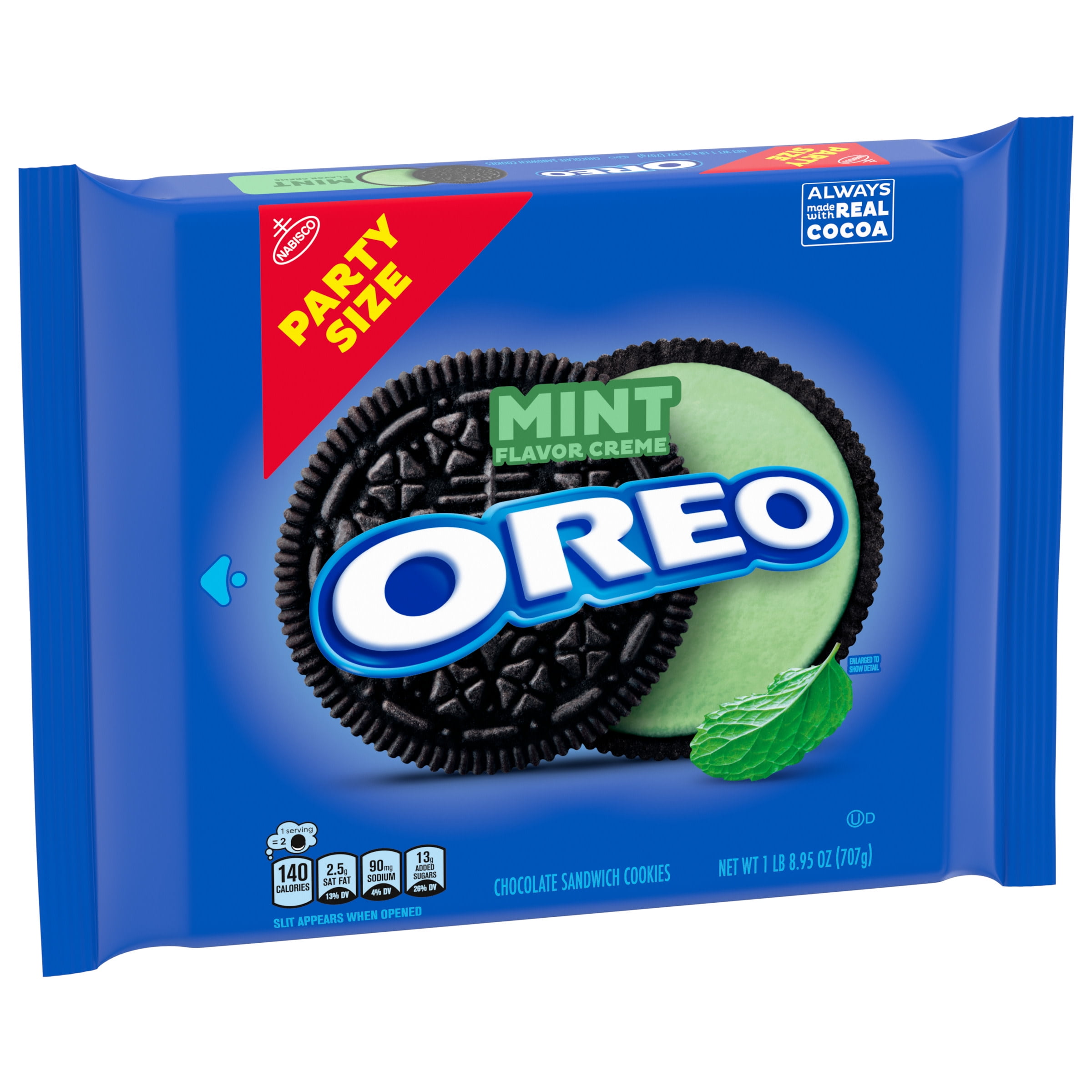 OREO Mint Creme Chocolate Cookies, Party Size, 24.95oz Bag - Walmart.com
